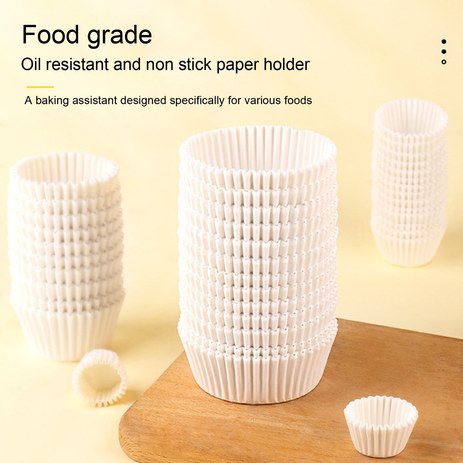 UDIYO 500/1000 Count Mini Cupcake Liners White Muffin Liners ...