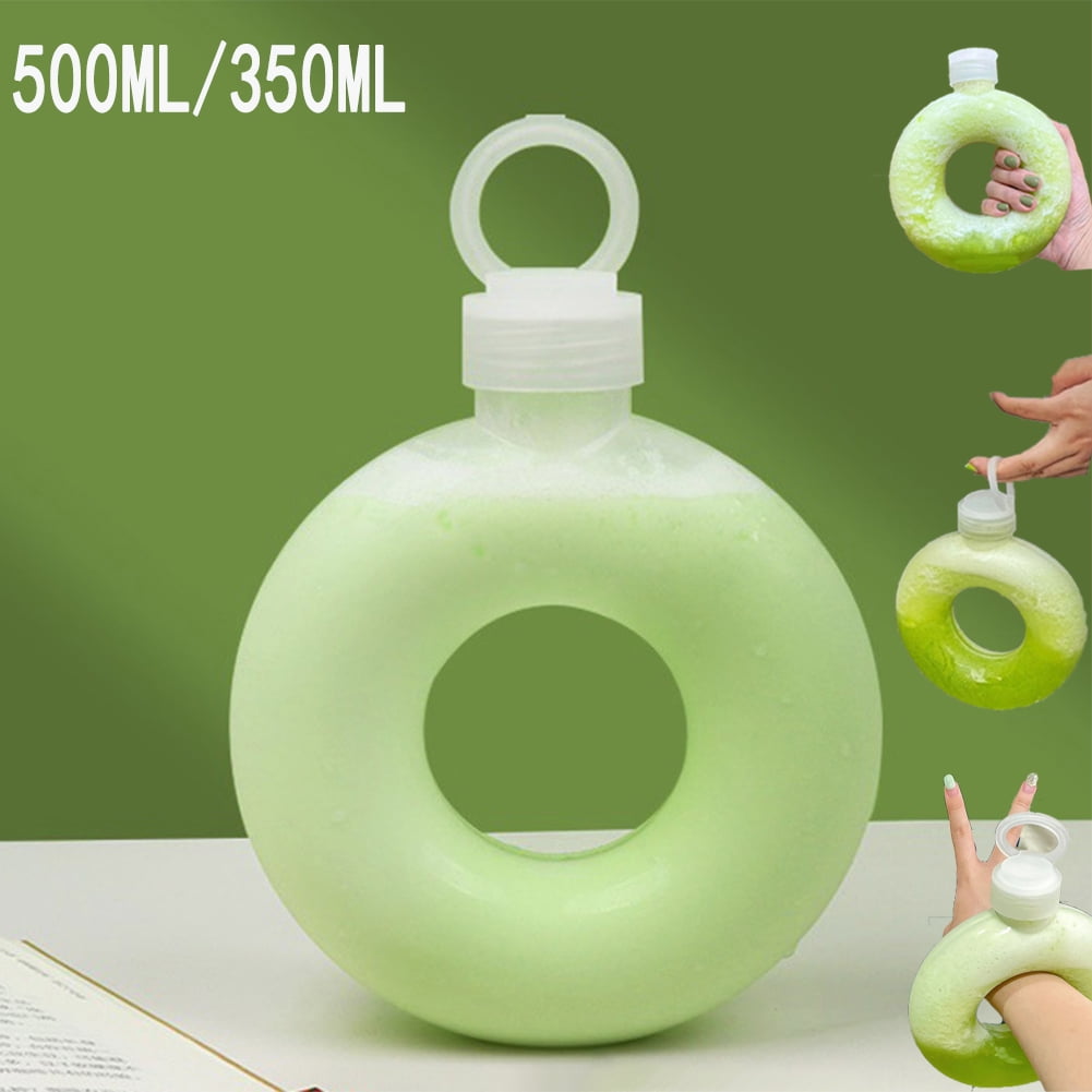 UDIYO 500ML/350ML Donut Drink Bottle with Handle Ring, Unique and Leak ...