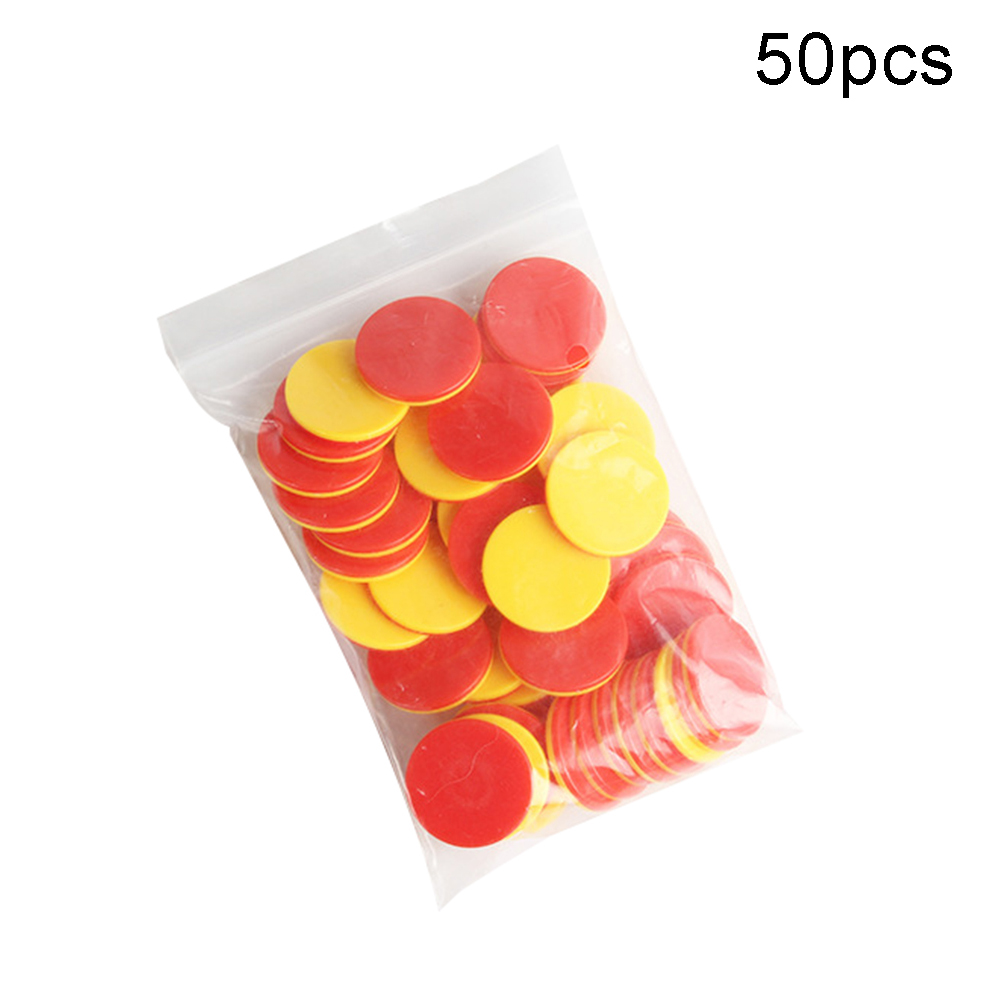 UDIYO 50Pcs Dual Color Round Chips Counting Numbers Math Game Counters ...