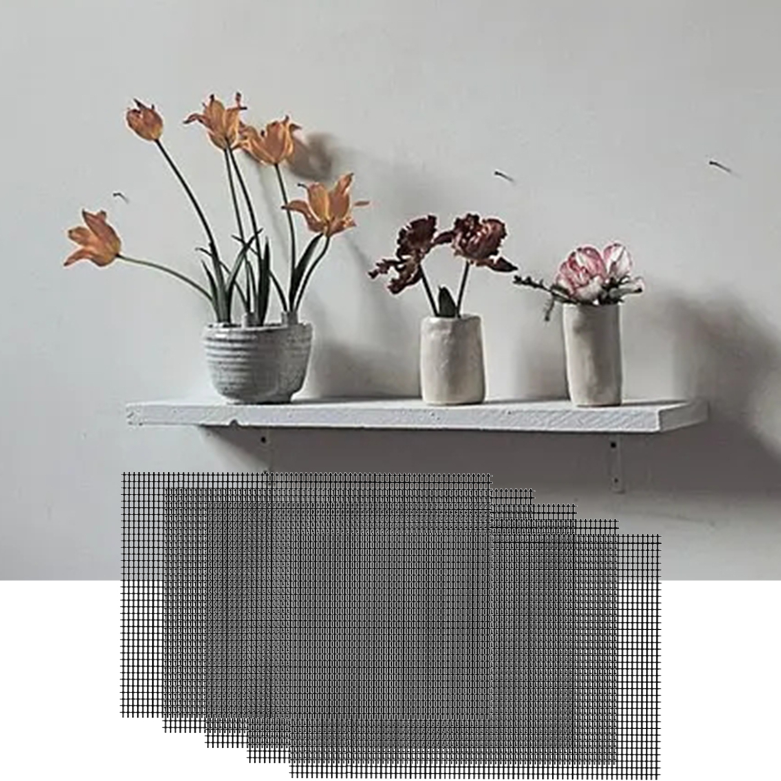 UDIYO 5Pcs Pots Hole Mesh Pad, 11.81"x7.87"Planter Flower Pots Hole ...