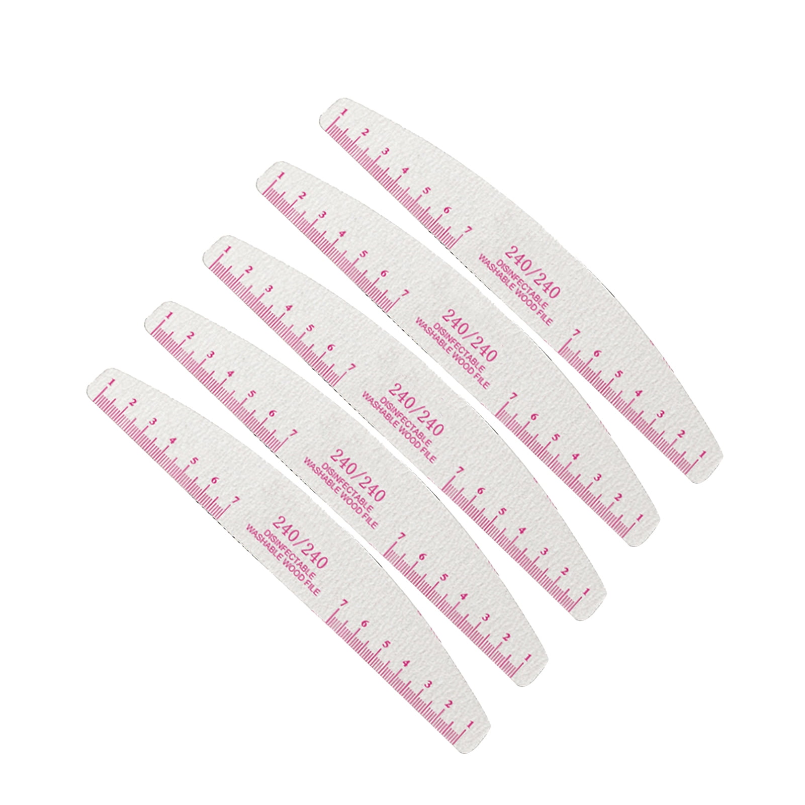 UDIYO 5Pcs Wooden Nail Files Bright Color Reusable Smooth Edge Clear ...