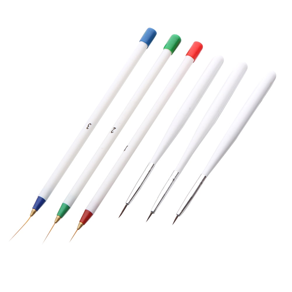 UDIYO 6Pcs Nail Art Design Brush Dotting Painting Drawing Striping ...