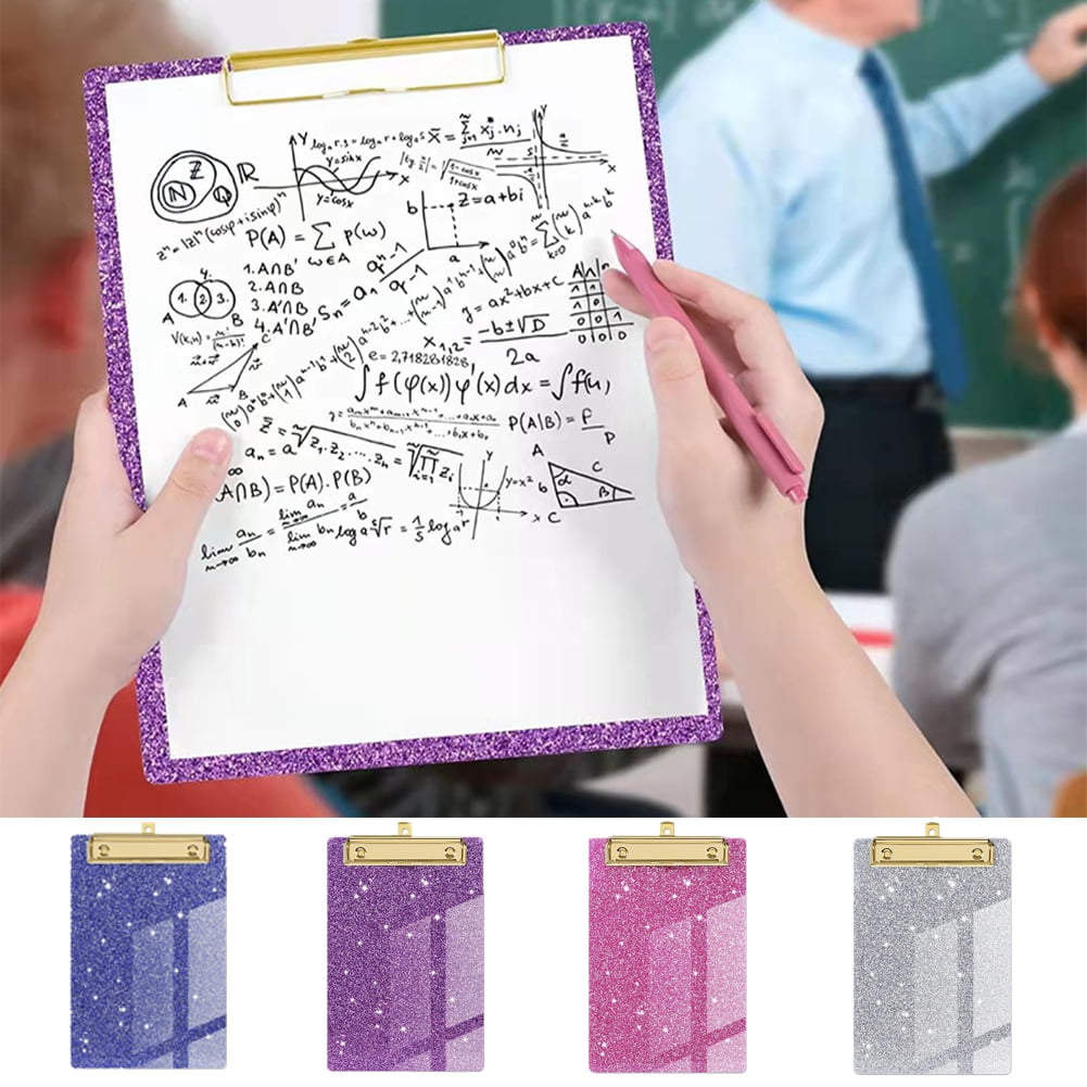 UDIYO Acrylic Clipboards Glitter Clipboard, tardard Letter Size Clip ...