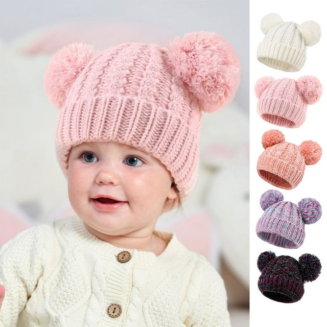 UDIYO Baby Knit Hats Toddler Kids Winter Hats Warm Beanie Fleece Cap ...