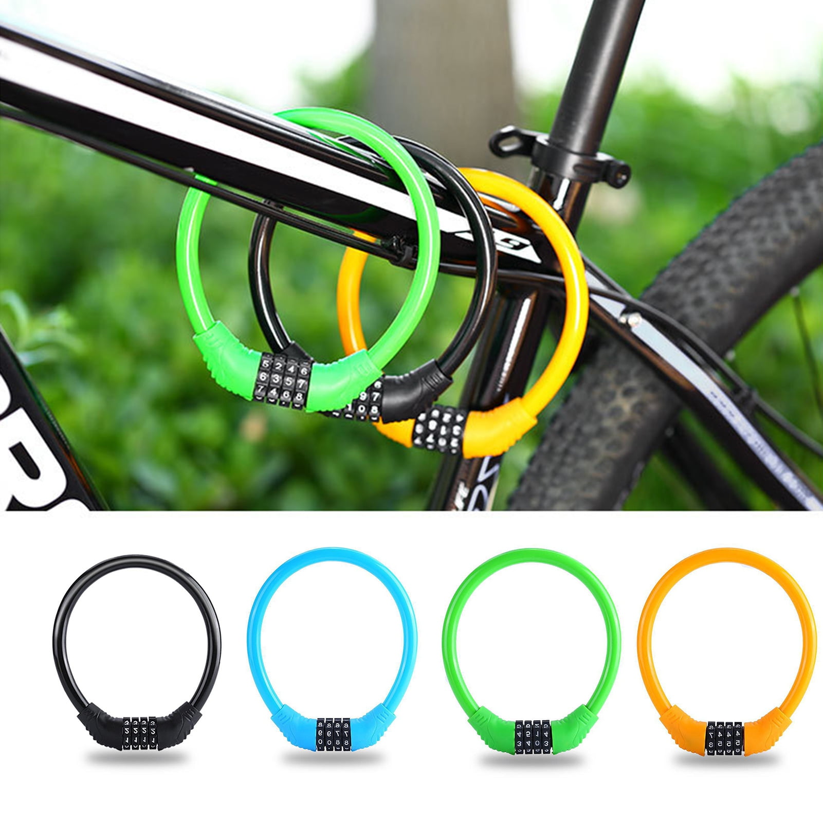 UDIYO Bicycle Lock High Strength Rust-proof Sturdy Construction Four ...