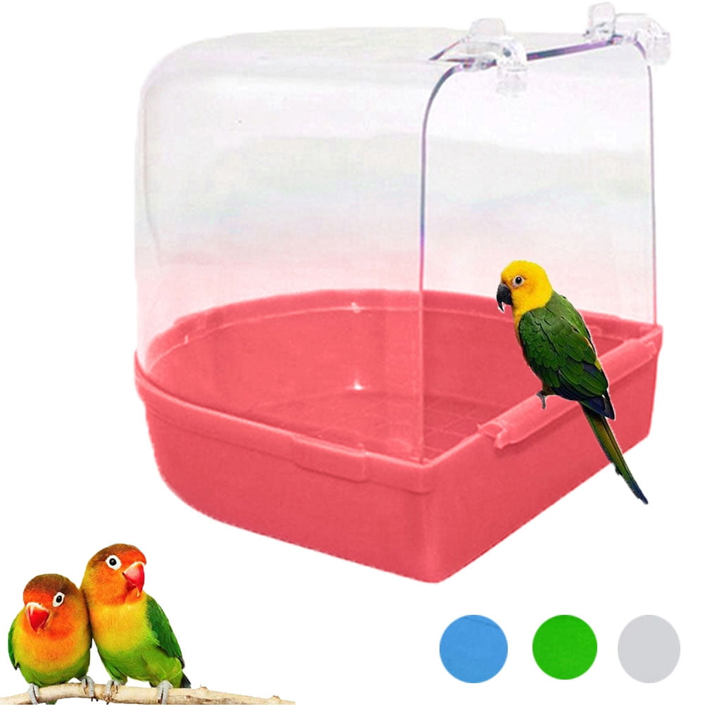 UDIYO Bird Bath Box, Parrot Hanging Bath Tube, Canary Lovebirds Budgies ...