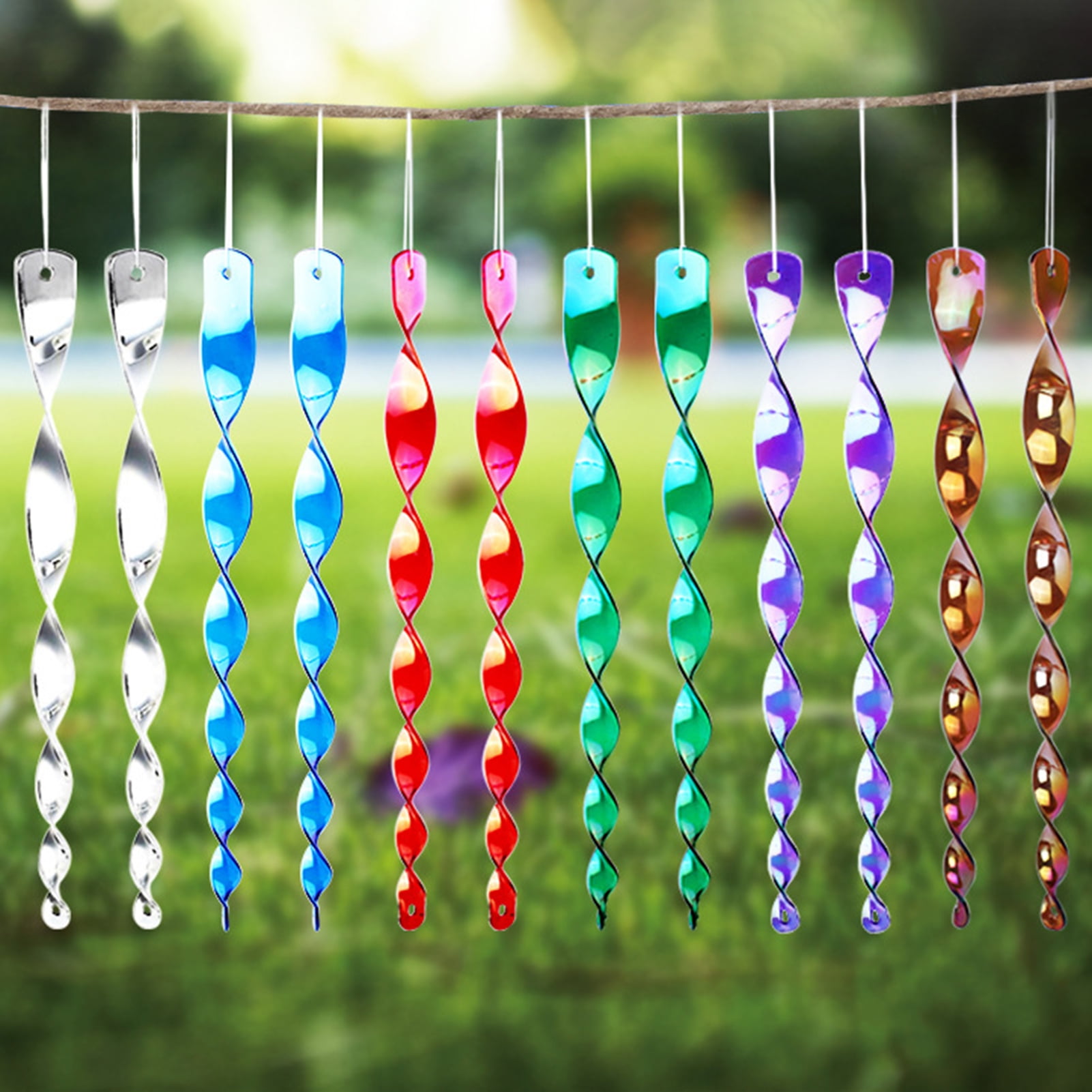 UDIYO Bird Deterrent Rod 360 Degree Rotation Garden Protection Vibrant ...