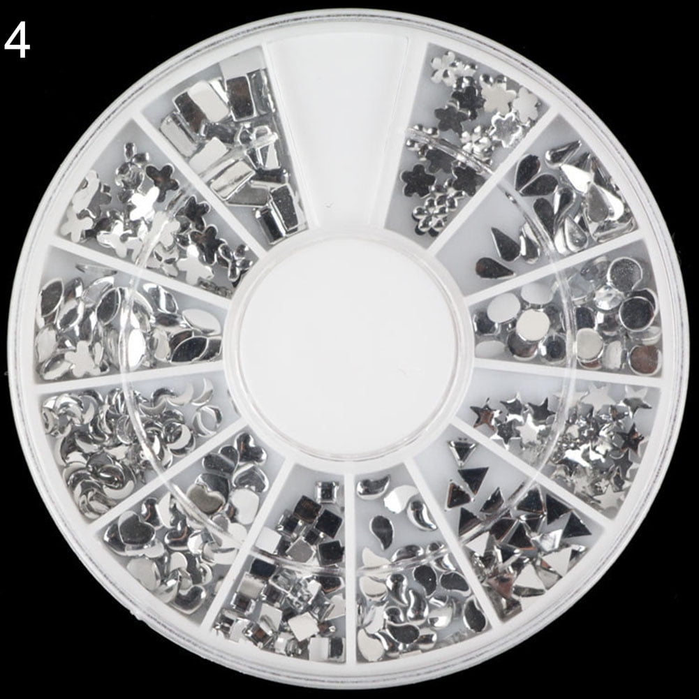UDIYO Colorful Shiny Nail Art Decoration Wheel Colorful Star DIY ...