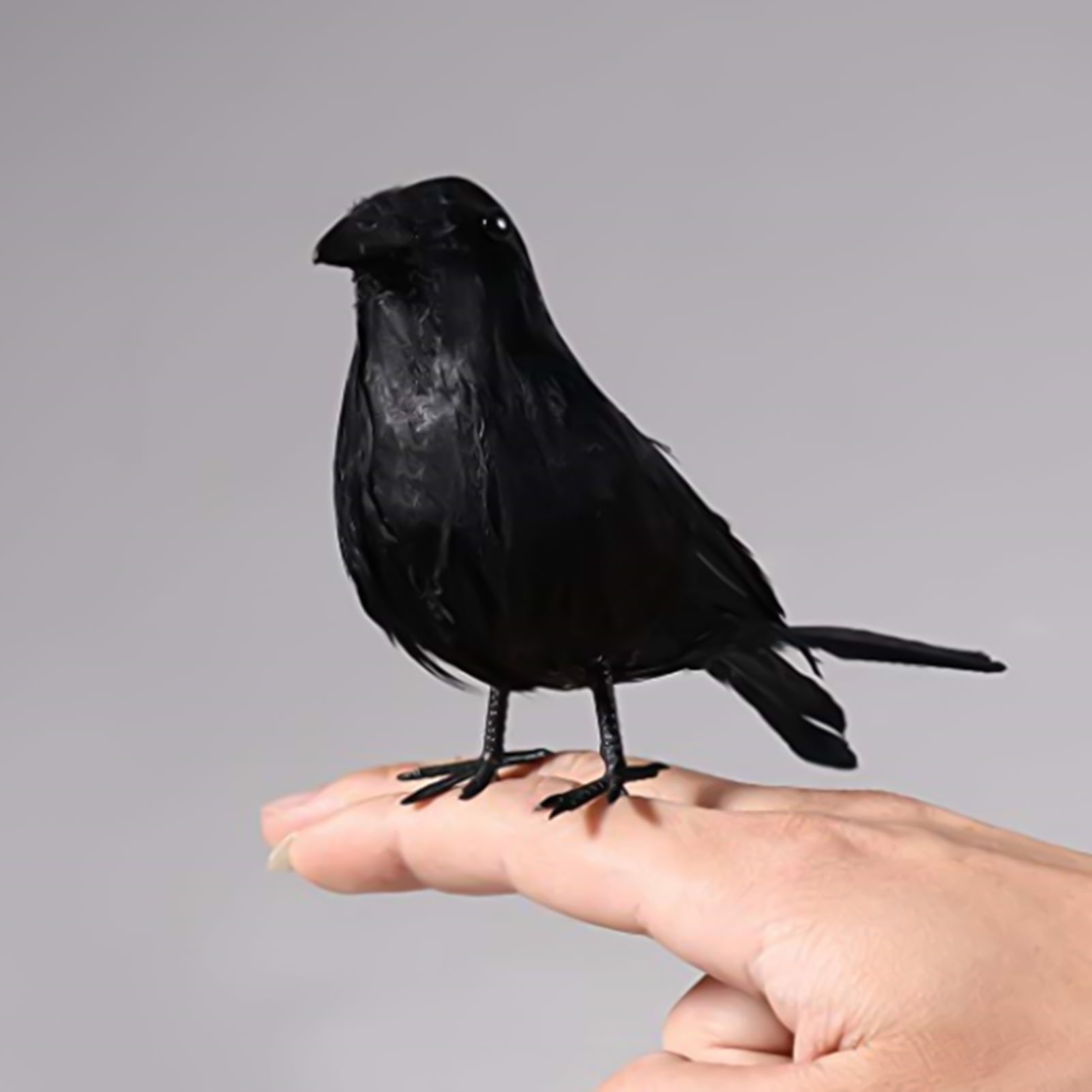 UDIYO Crow Ornaments Eye-catching Delicate Texture Feather Handmade ...