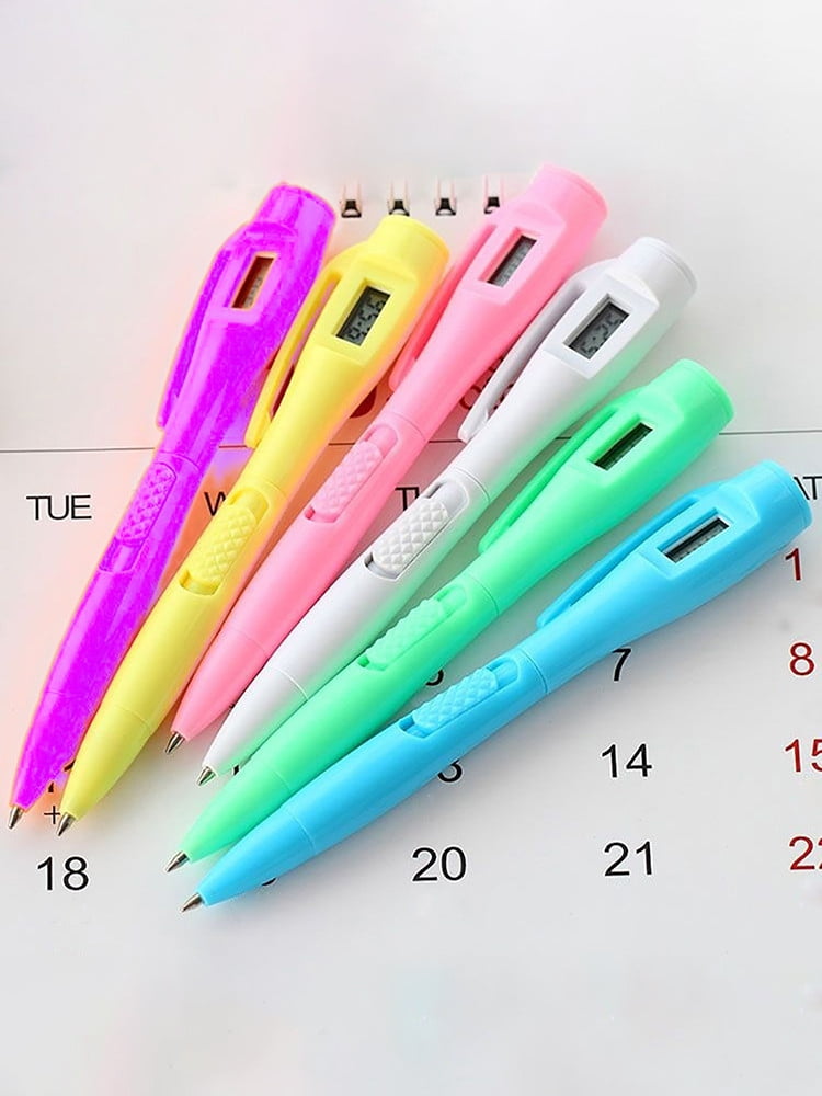 UDIYO Cute Electronic Clock Ball Point Pen, Ballpoint Pen with ...