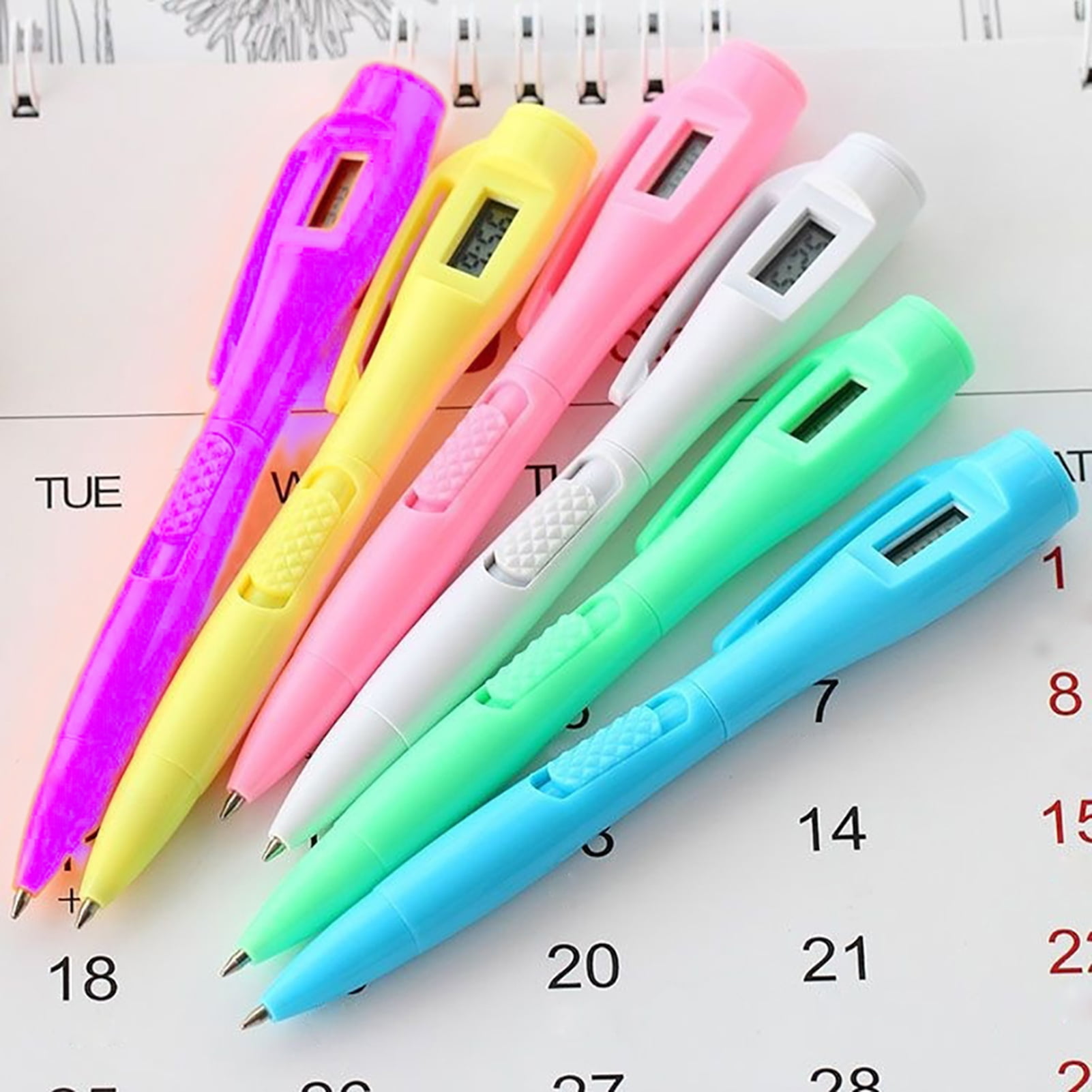 UDIYO Cute Electronic Clock Ball Point Pen, Ballpoint Pen with ...