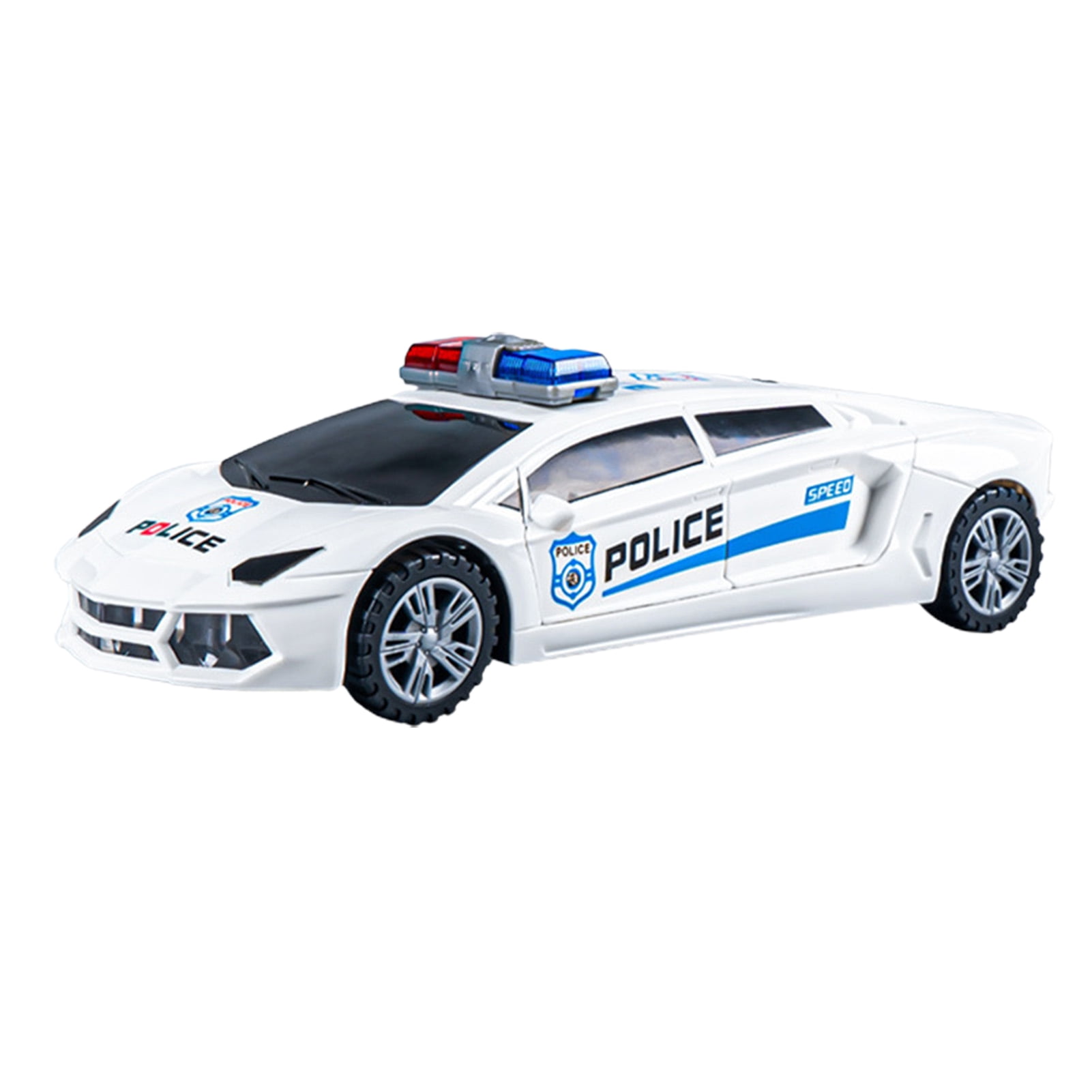 UDIYO Electric Dancing Police Car Automatic Obstacle Avoidance Smallest ...