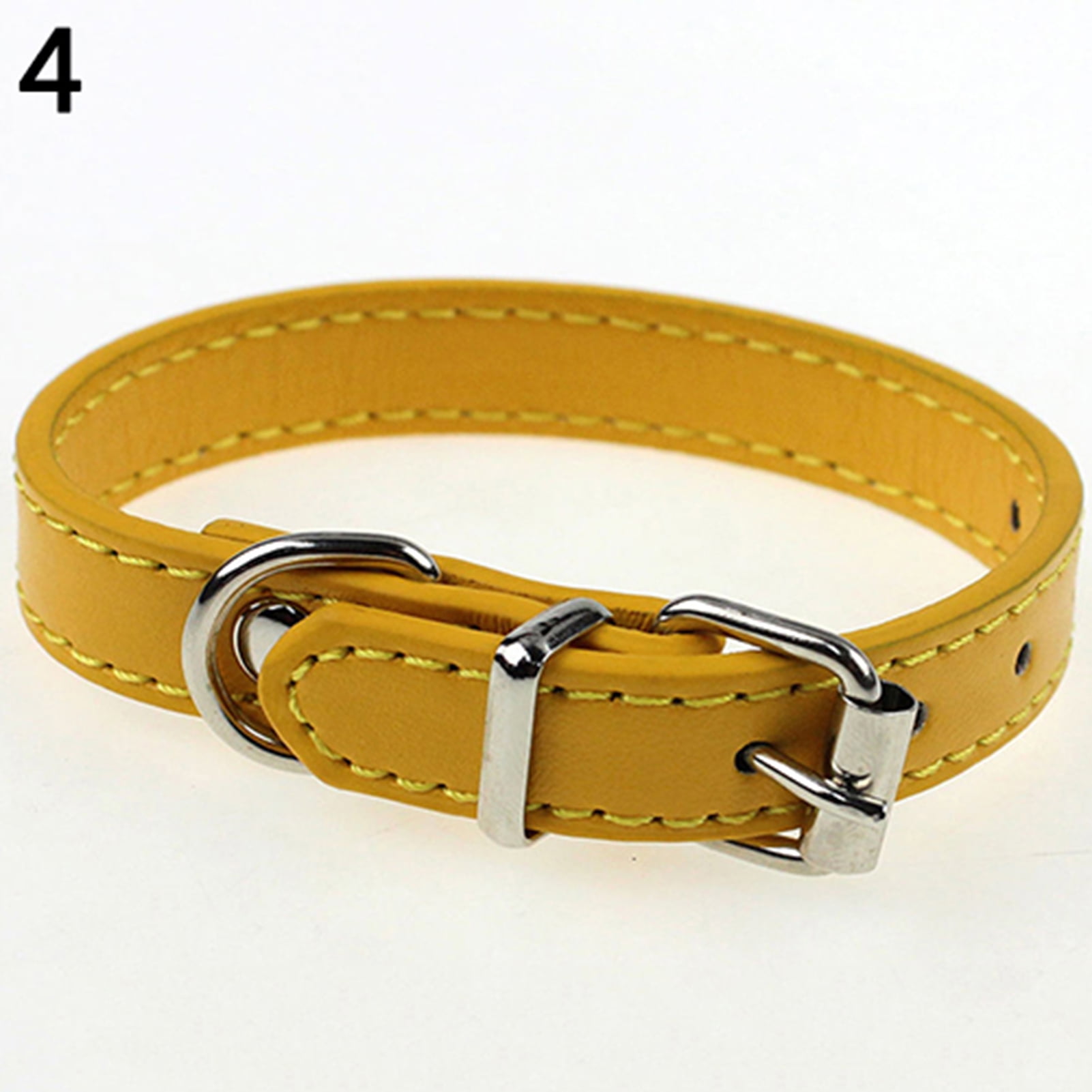 UDIYO Fashion Adjustable Faux Leather Solid Color Dog Cat Puppy Neck ...