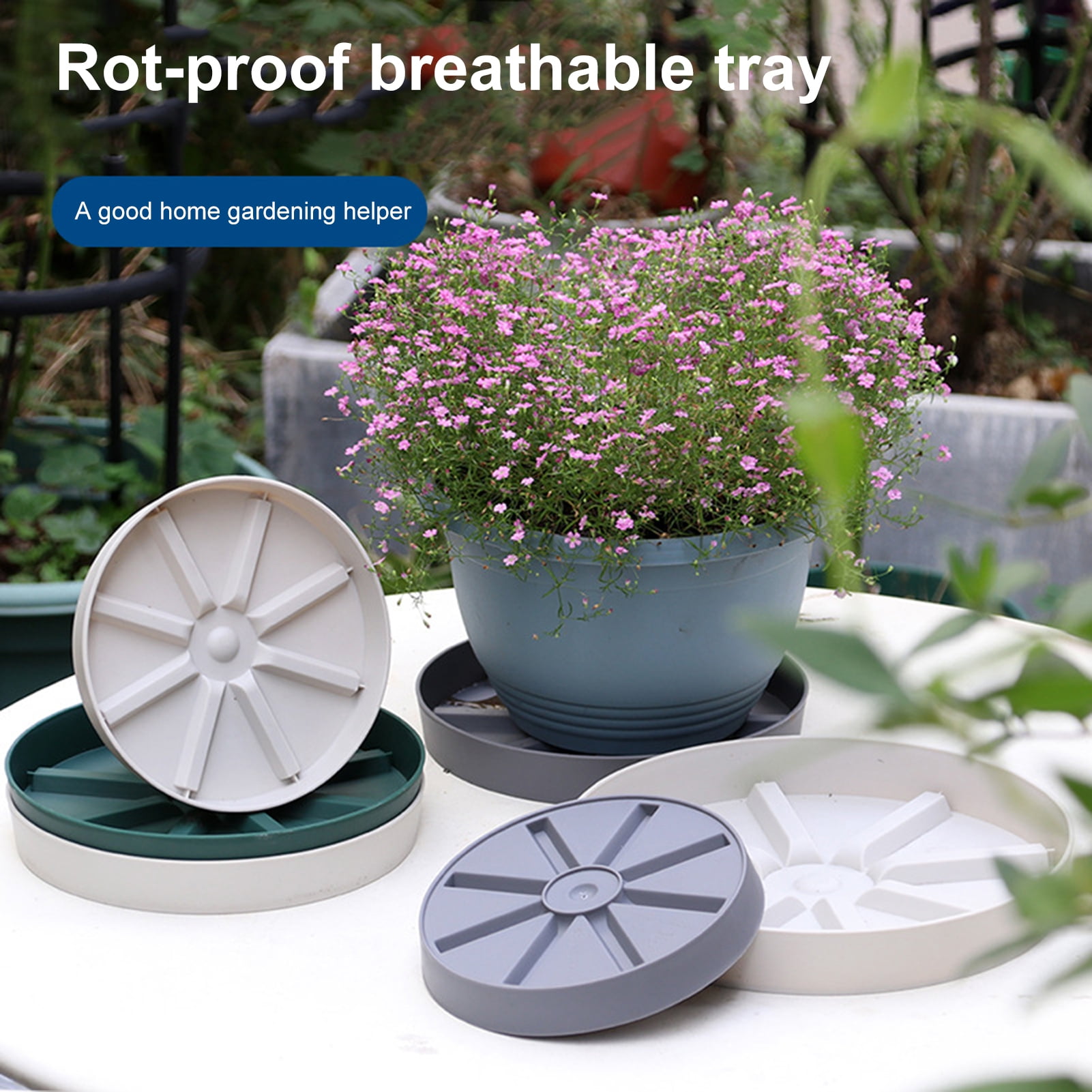 UDIYO Flower Pot Tray Ventilation Thickening Strong Load-bearing ...