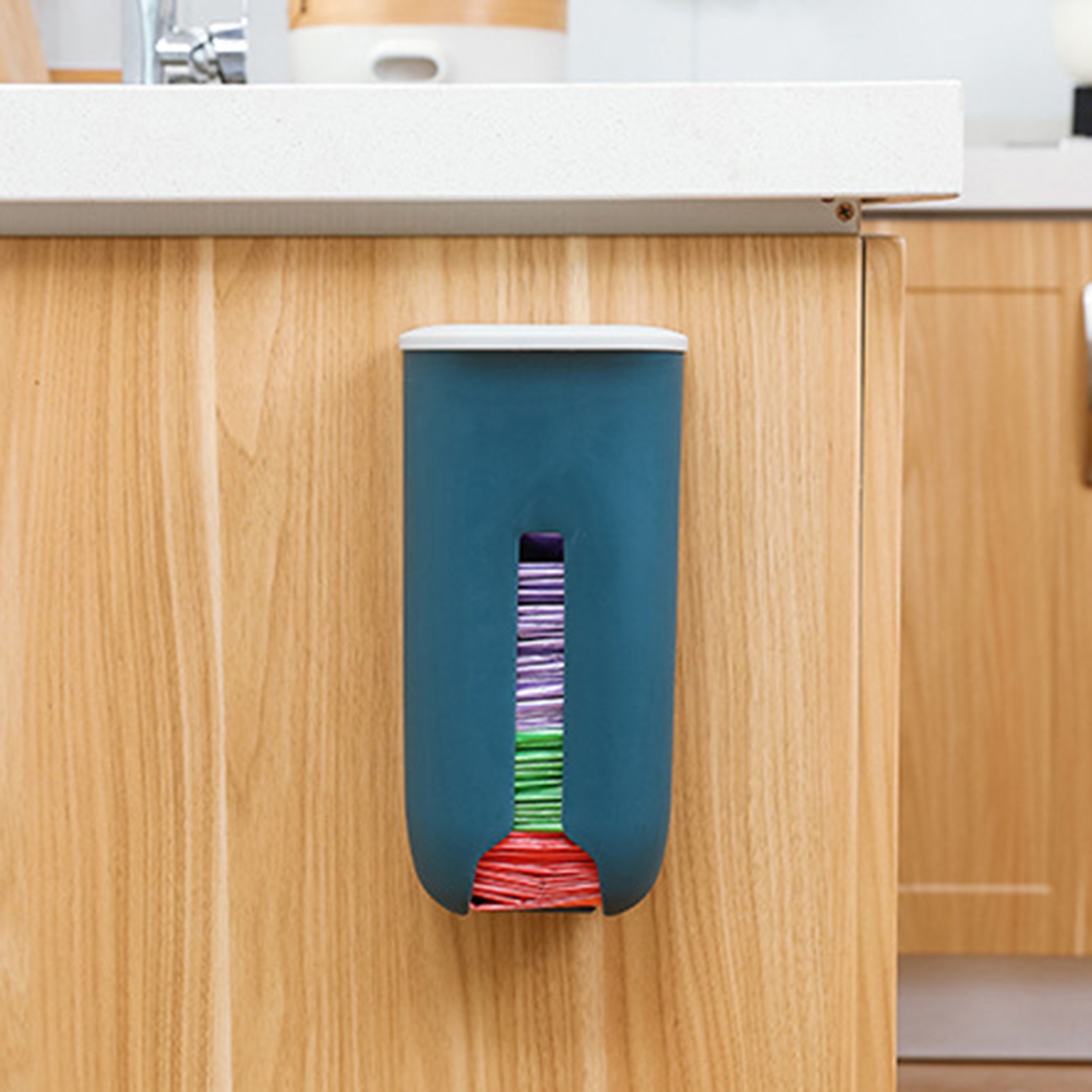 UDIYO Garbage Bag Holder Wall Mounted Self Adhesive Top Trash Bag ...