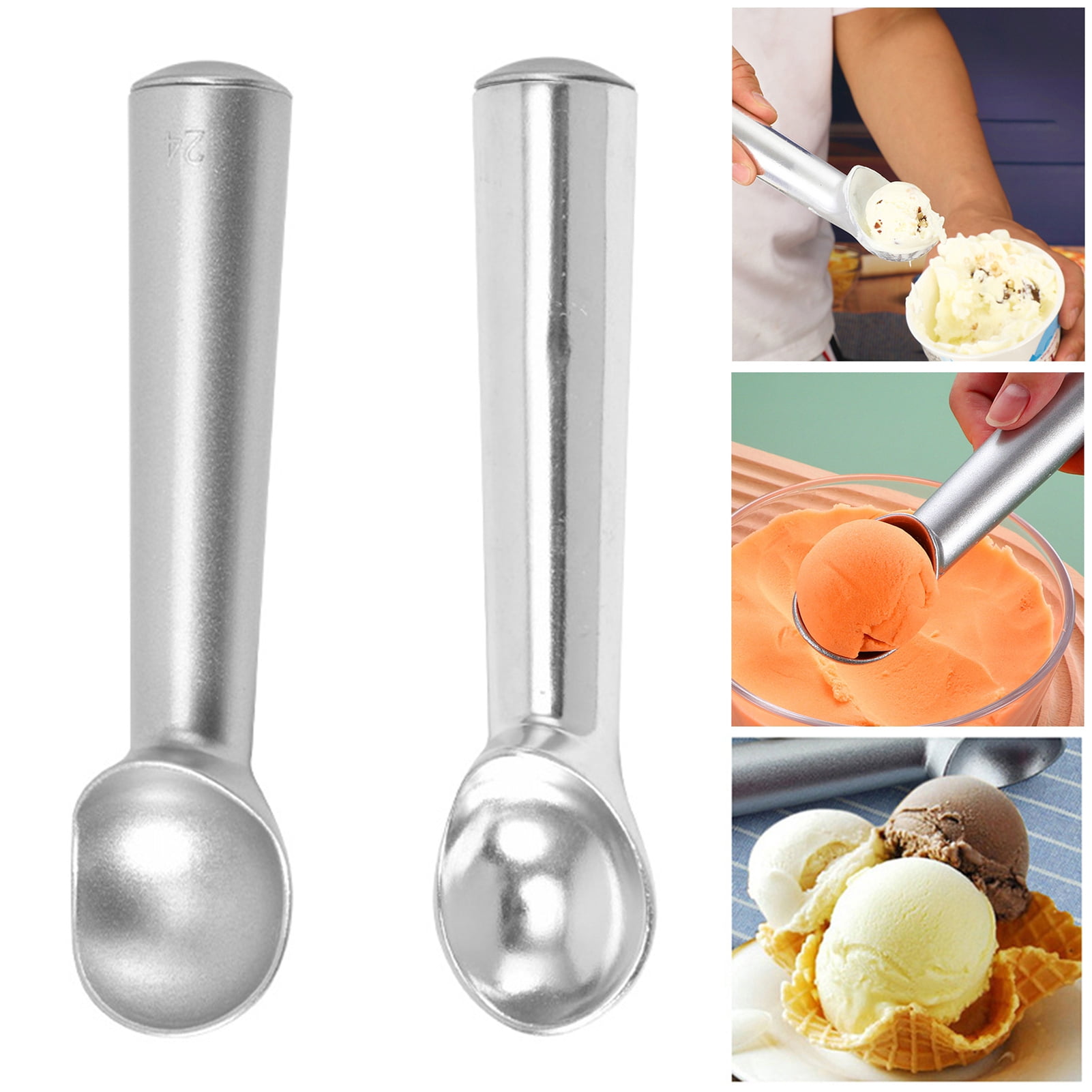 UDIYO Ice Cream Scoop,7 inches Nonstick Anti-Freeze One Piece Aluminum ...