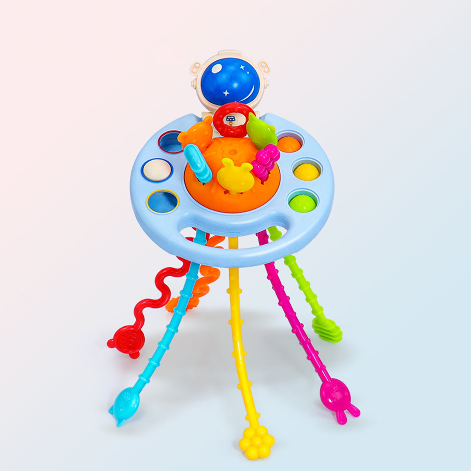 UDIYO Infant Grasping Toy Cartoon Duck Astronaut Multiple Textures Pull ...