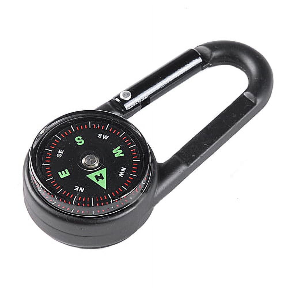 UDIYO Multifunctional Hiking Metal Carabiner Mini Compass + Thermometer ...