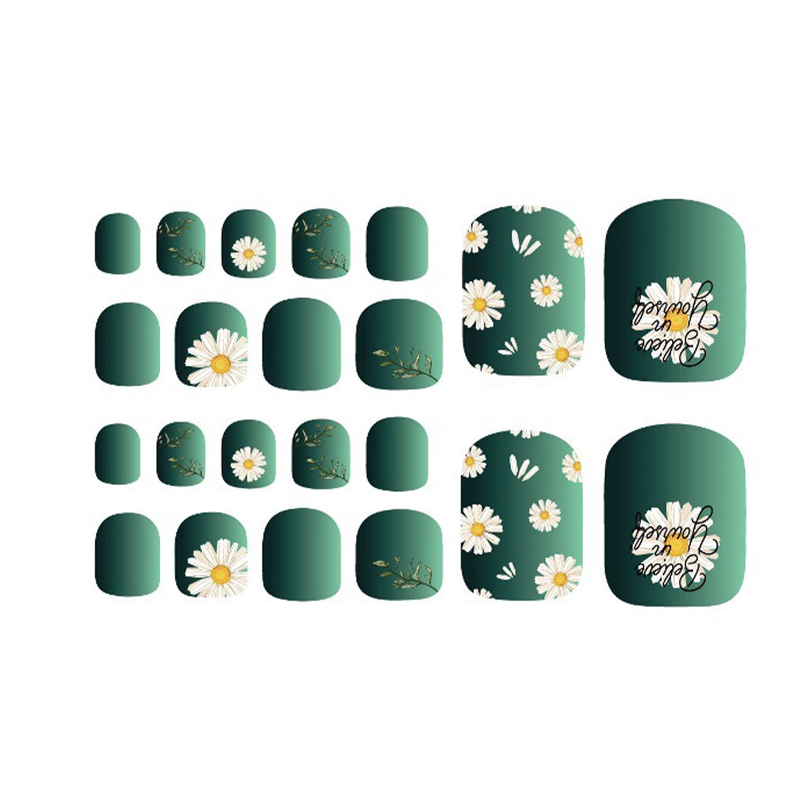 UDIYO Nail Stickers Waterproof DIY Paper Chrysanthemum Toenail Nail ...