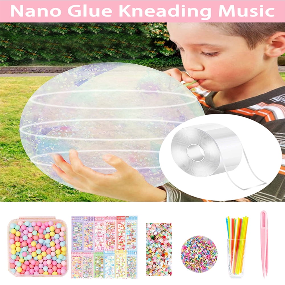 UDIYO Nano Tape Bubbles with Color Faux Pearls, Double Sided Tape Magic ...