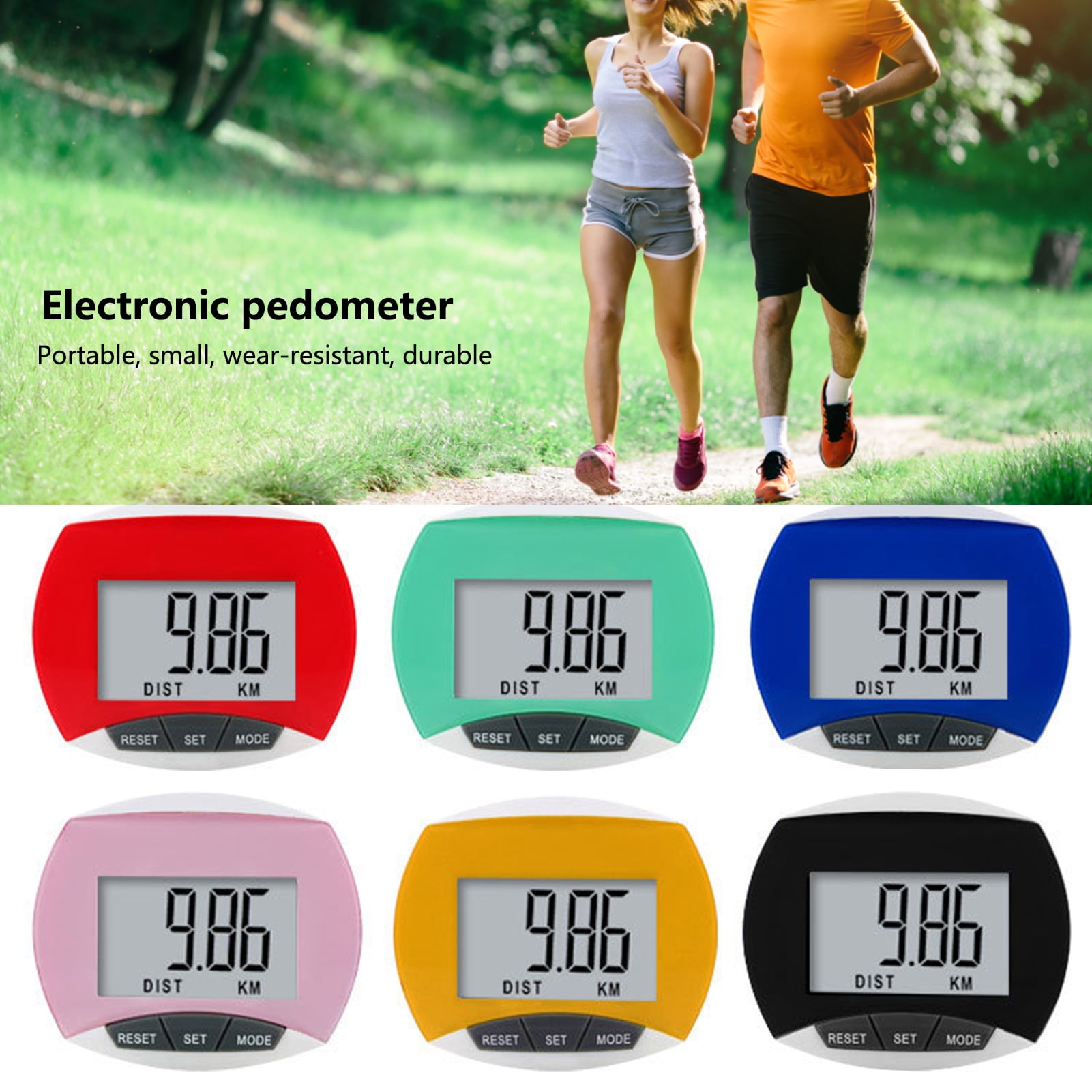 UDIYO Pedometer for Walking Step Counter for Walking Portable LCD Pedometers for Steps and Miles ...