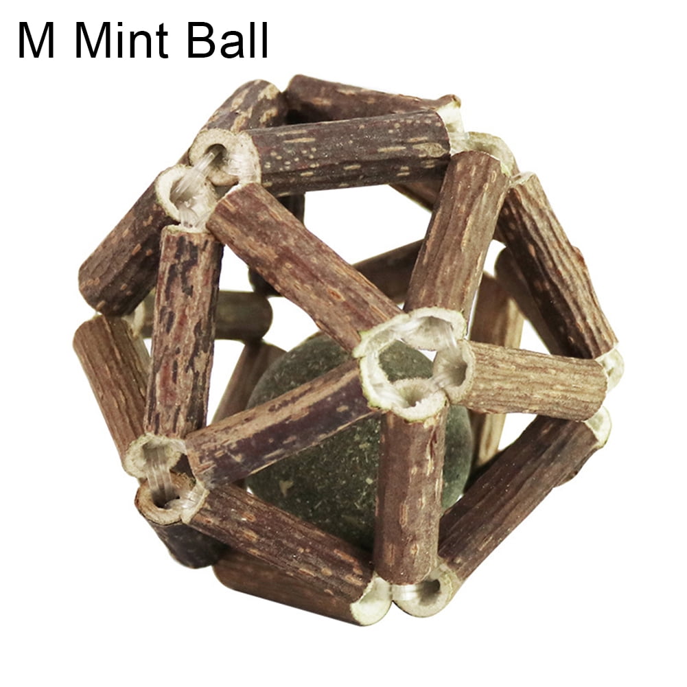 UDIYO Pet Cat Kitten Matatabi Stick Catnip Bell Ball Silvervine Molar ...
