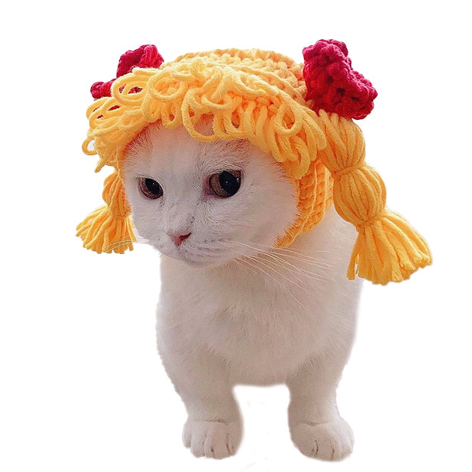 UDIYO Pet Headwear Braids Design Photo Props Soft Fun Pet Puppy Cap for ...