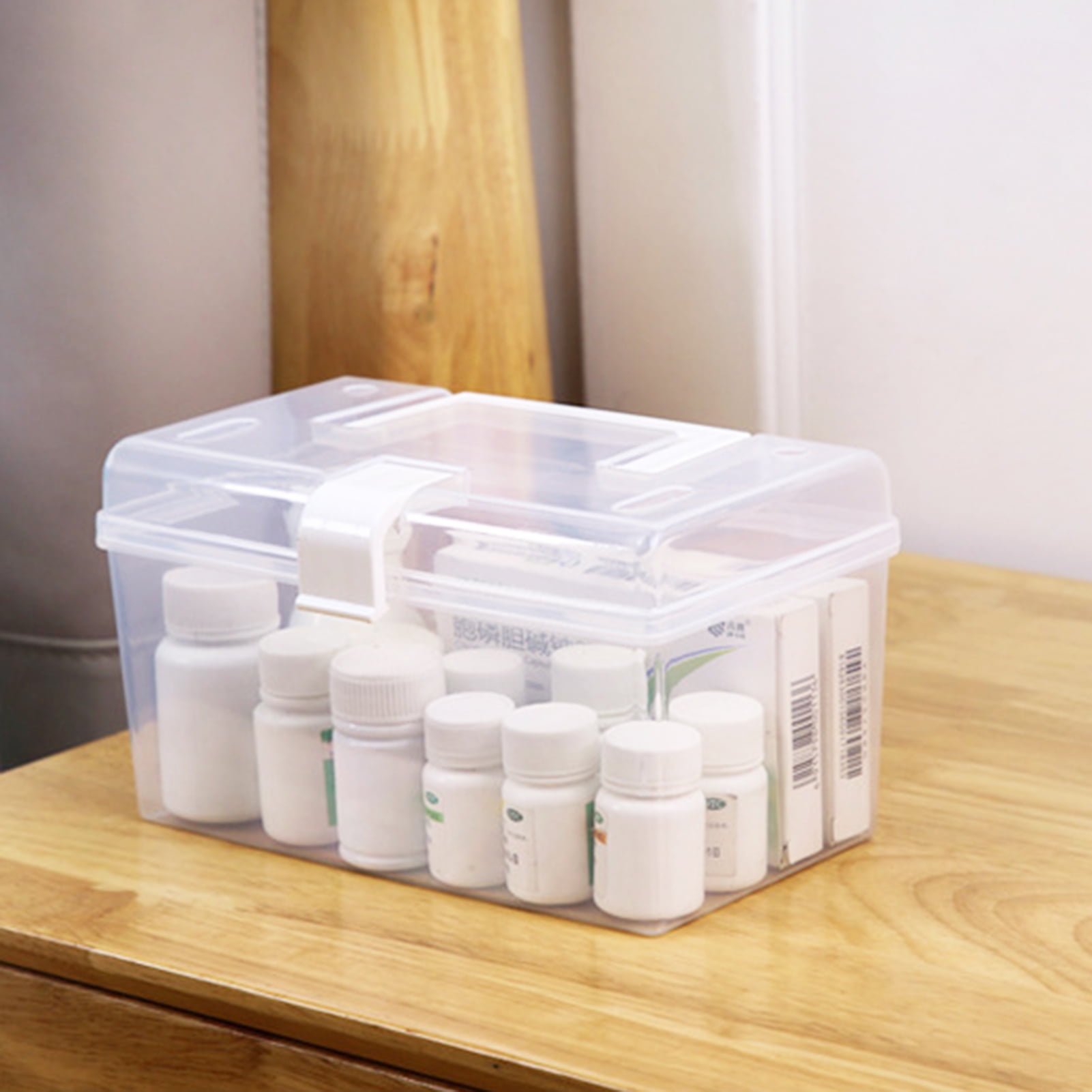 UDIYO Plastic Storage Container Box, Portable, Multi-use, Clear with ...