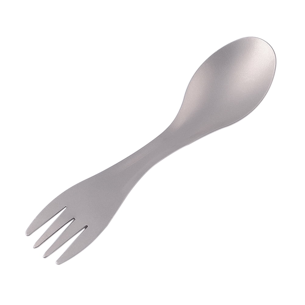UDIYO Portable Titanium Double Ended Spoon Fork Cutlery for Outdoor ...