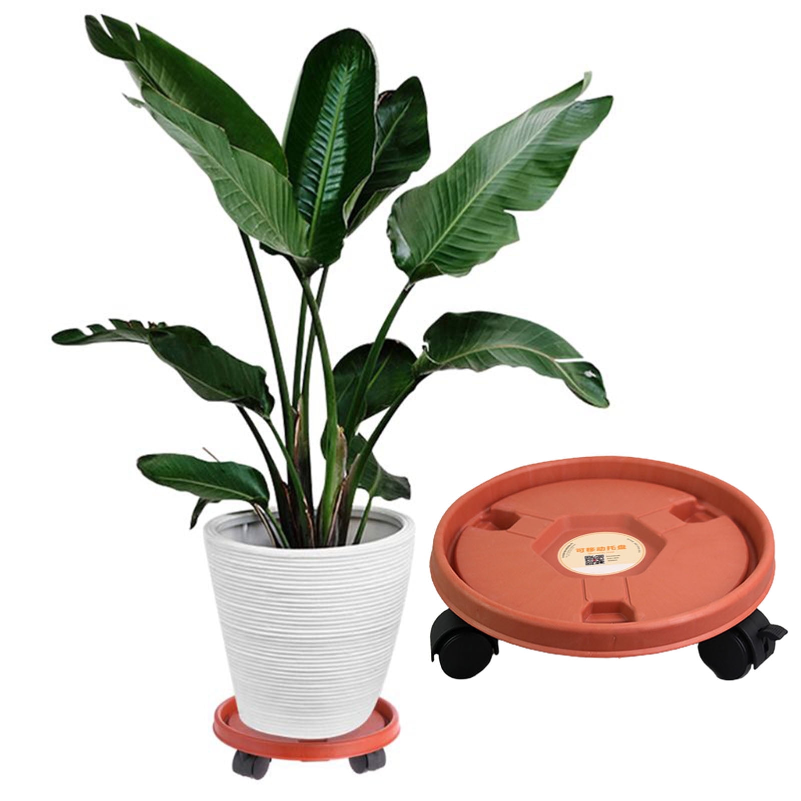 UDIYO Pot Wheels Decorative High Loading Capacity Plastic Plant Pot ...