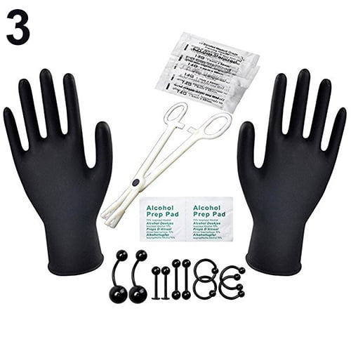 UDIYO Professional Body Piercing Tool Kit Ear Nose Navel Nipple ...