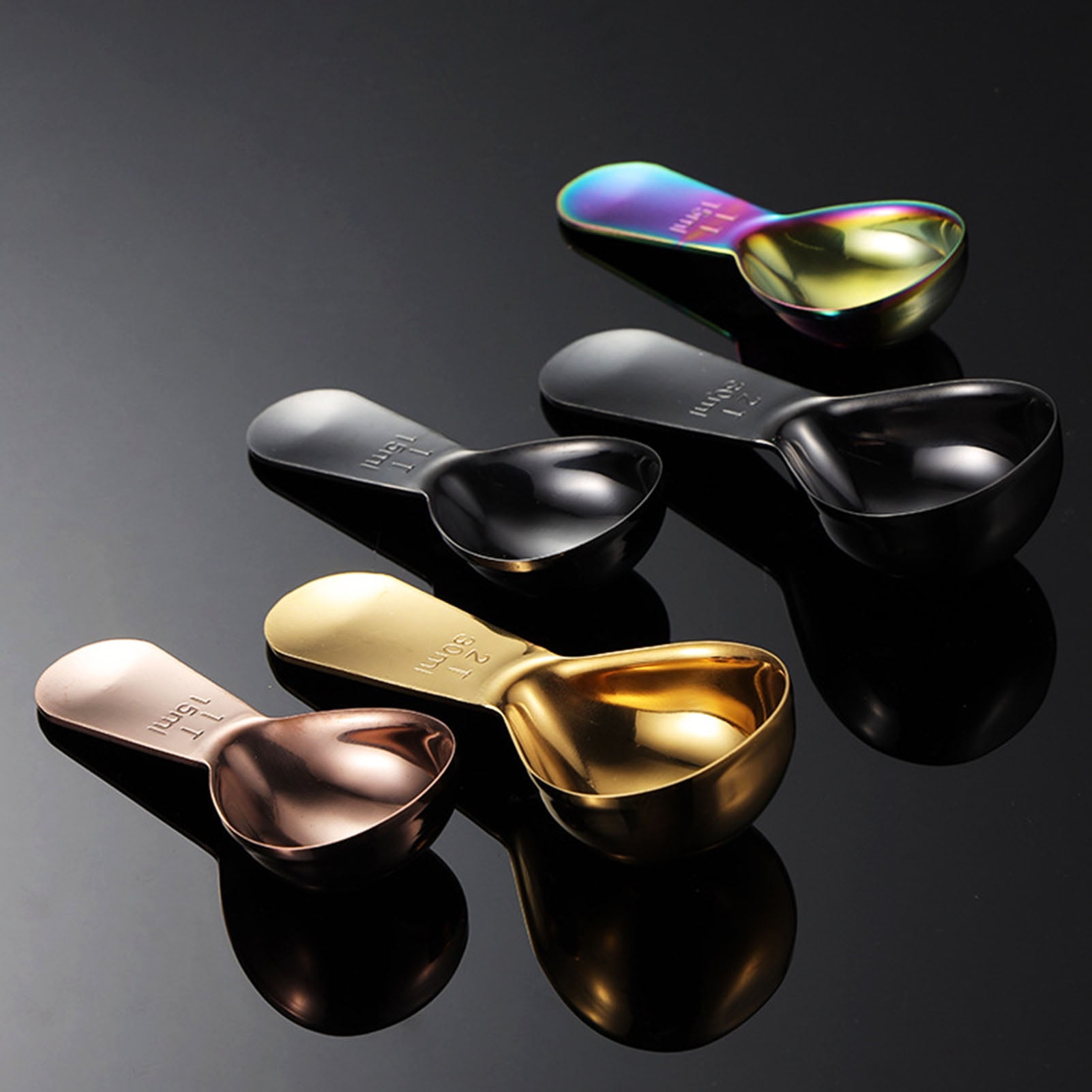 UDIYO Rainbow Metal Measuring Cups and Spoons Set , Titanium-Coated ...