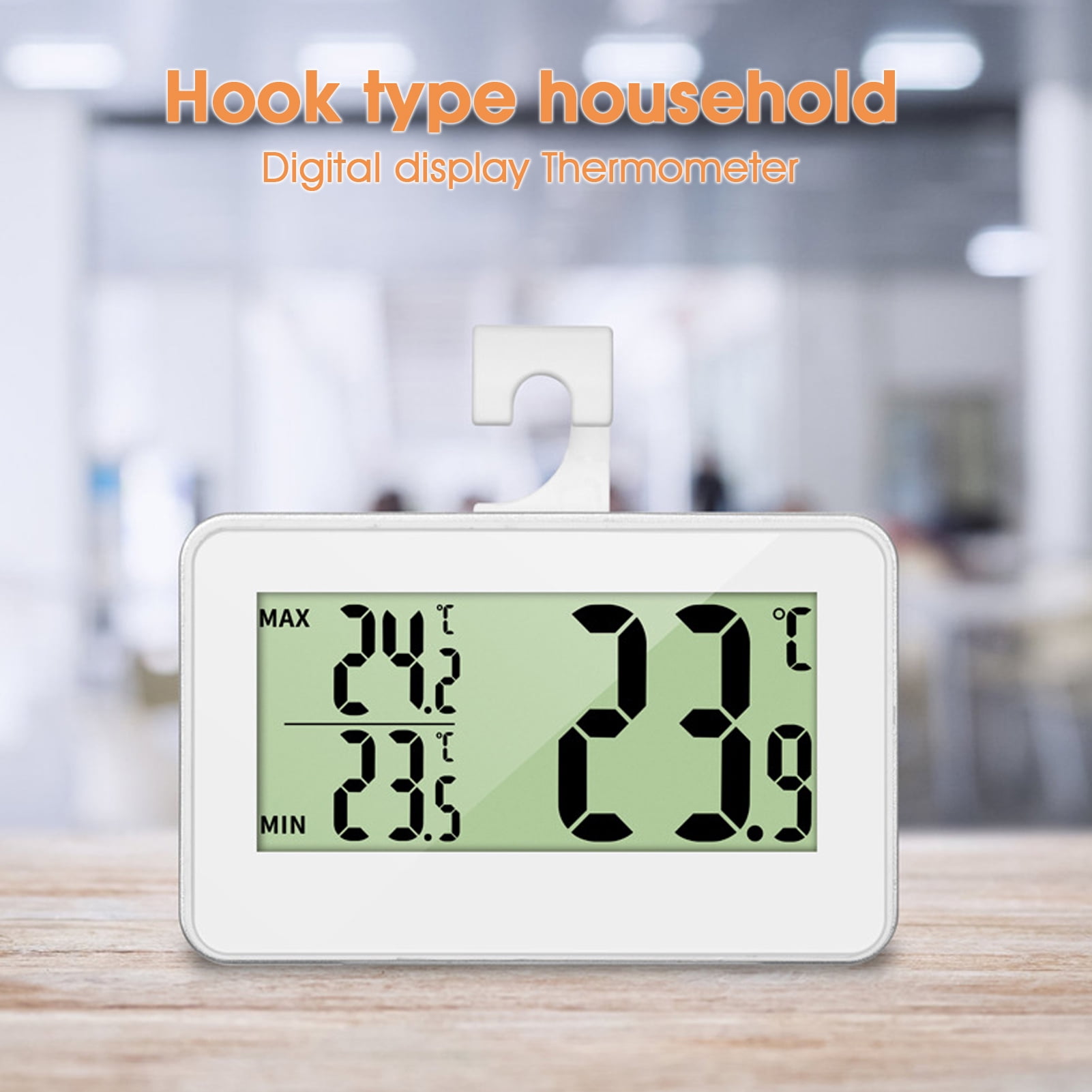 UDIYO Refrigerator Thermometer, Wireless Digital Fridge Freezer Room ...