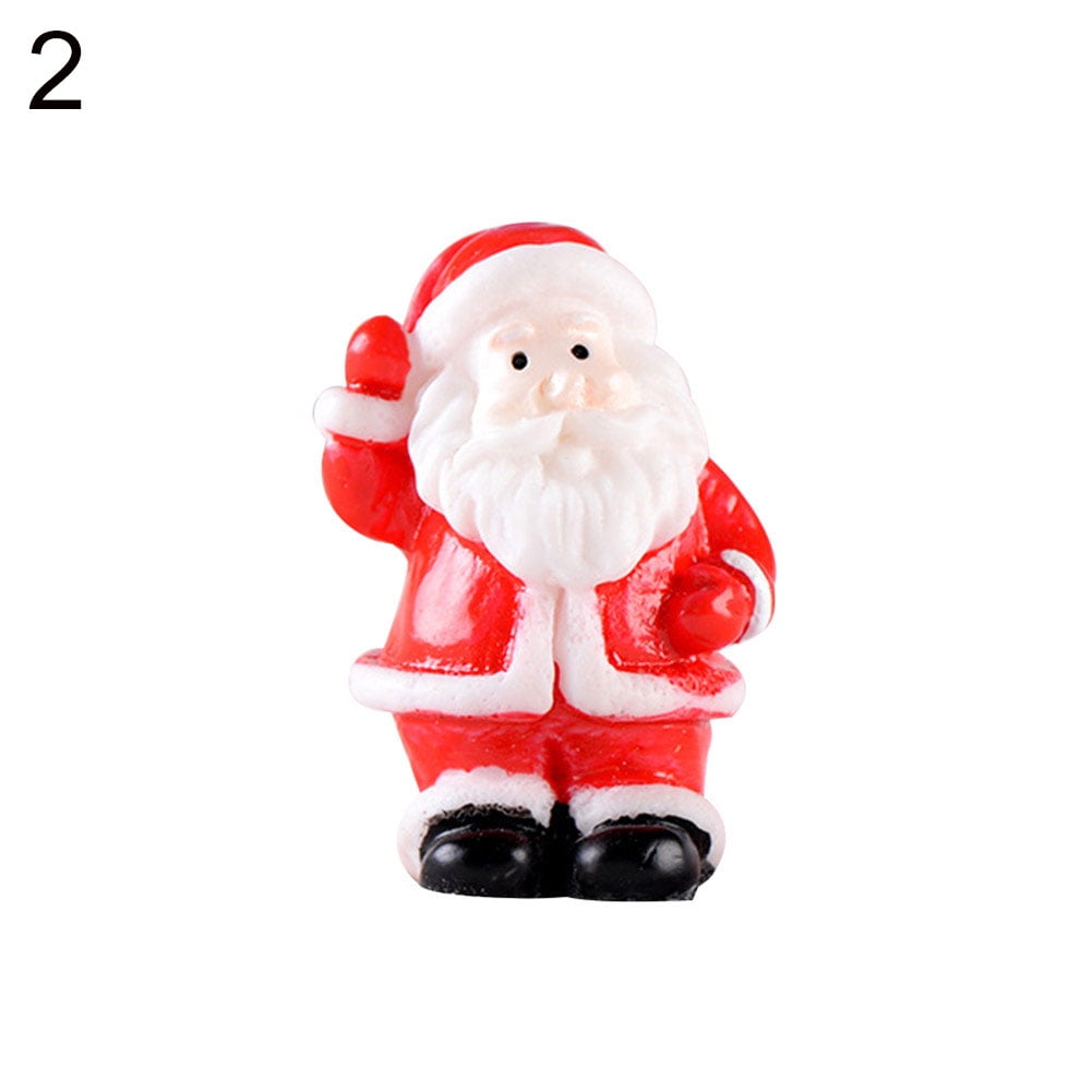 UDIYO Resin Mini Christmas Santa Claus Tree Snowman Figurine DIY Fairy ...