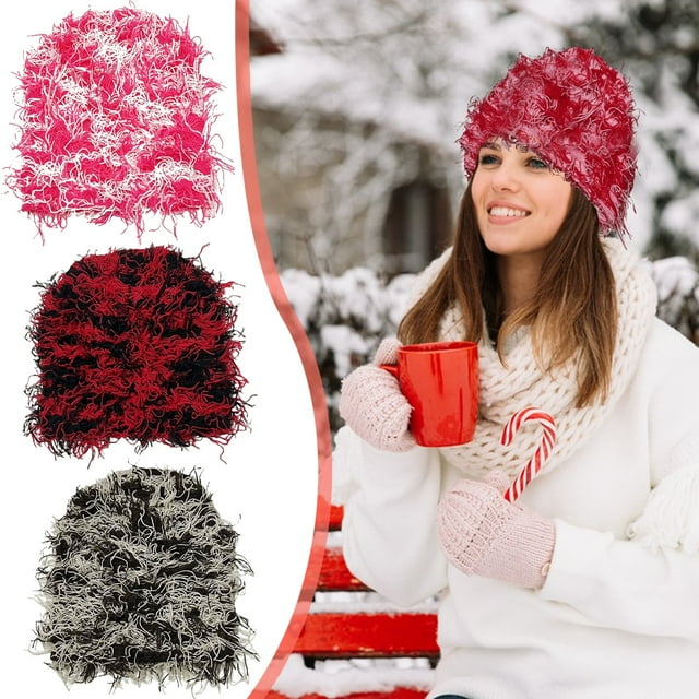 UDIYO Round Top Hat Women Men Winter Hat No Brim Keep Warm Stretchy ...