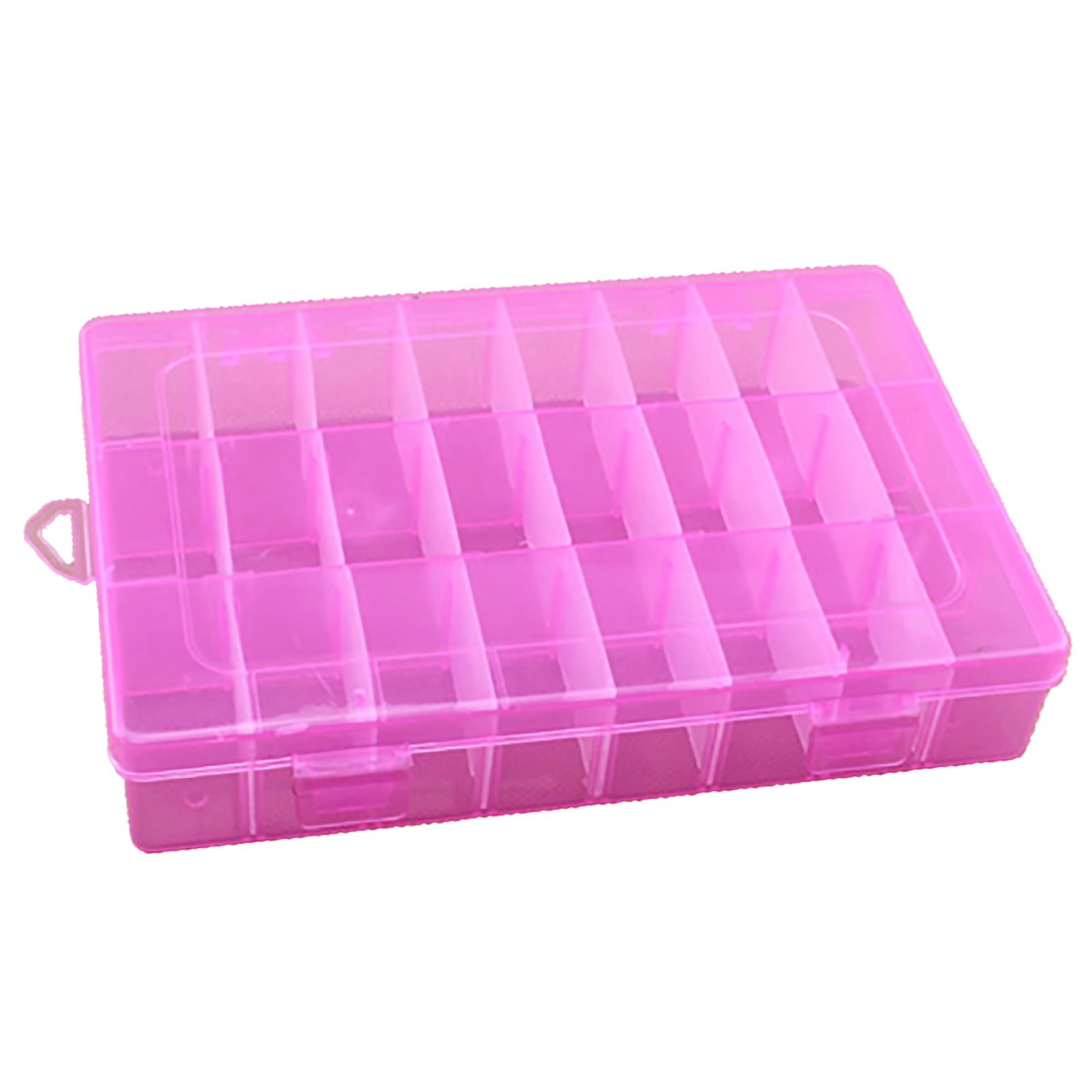 UDIYO Storage Box Large Capacity Transparent PP Home 24 Grids Dividers ...