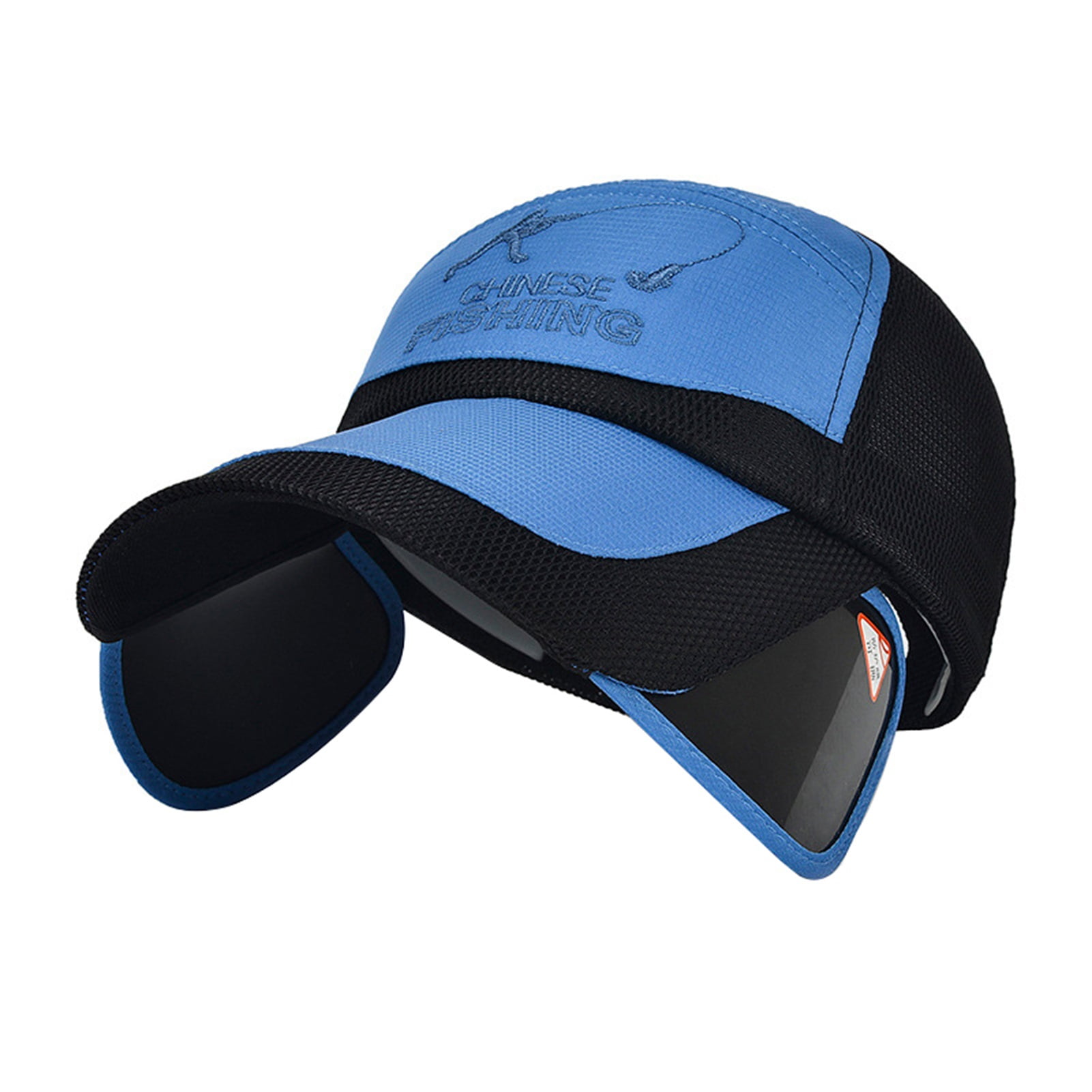 UDIYO Sun Hat Exquisite Pattern Retractable Brim Polyester Outdoor UV ...