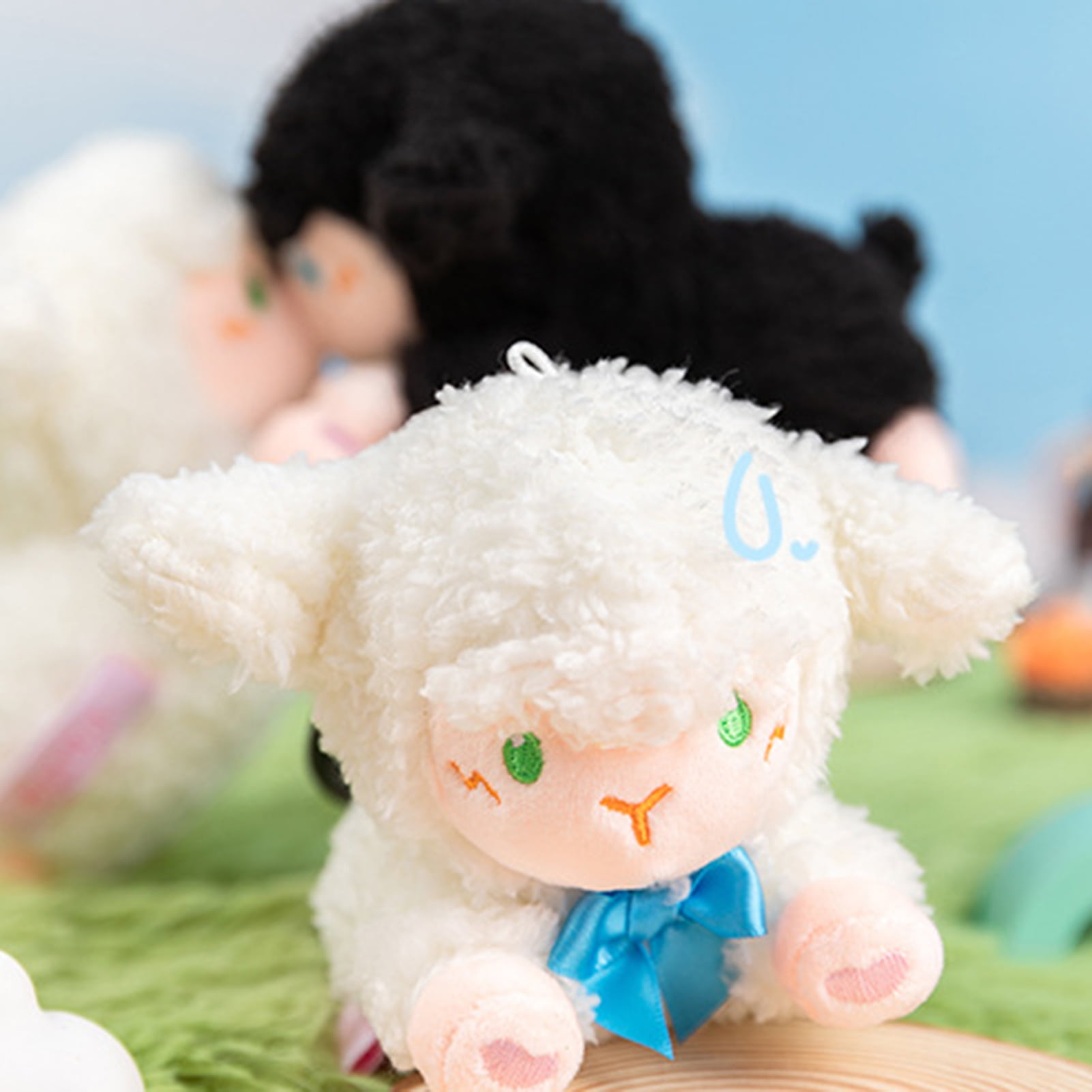 UDIYO White/Black Sheep Key Ring Hanging Ornament Couple Gift,Sheep ...