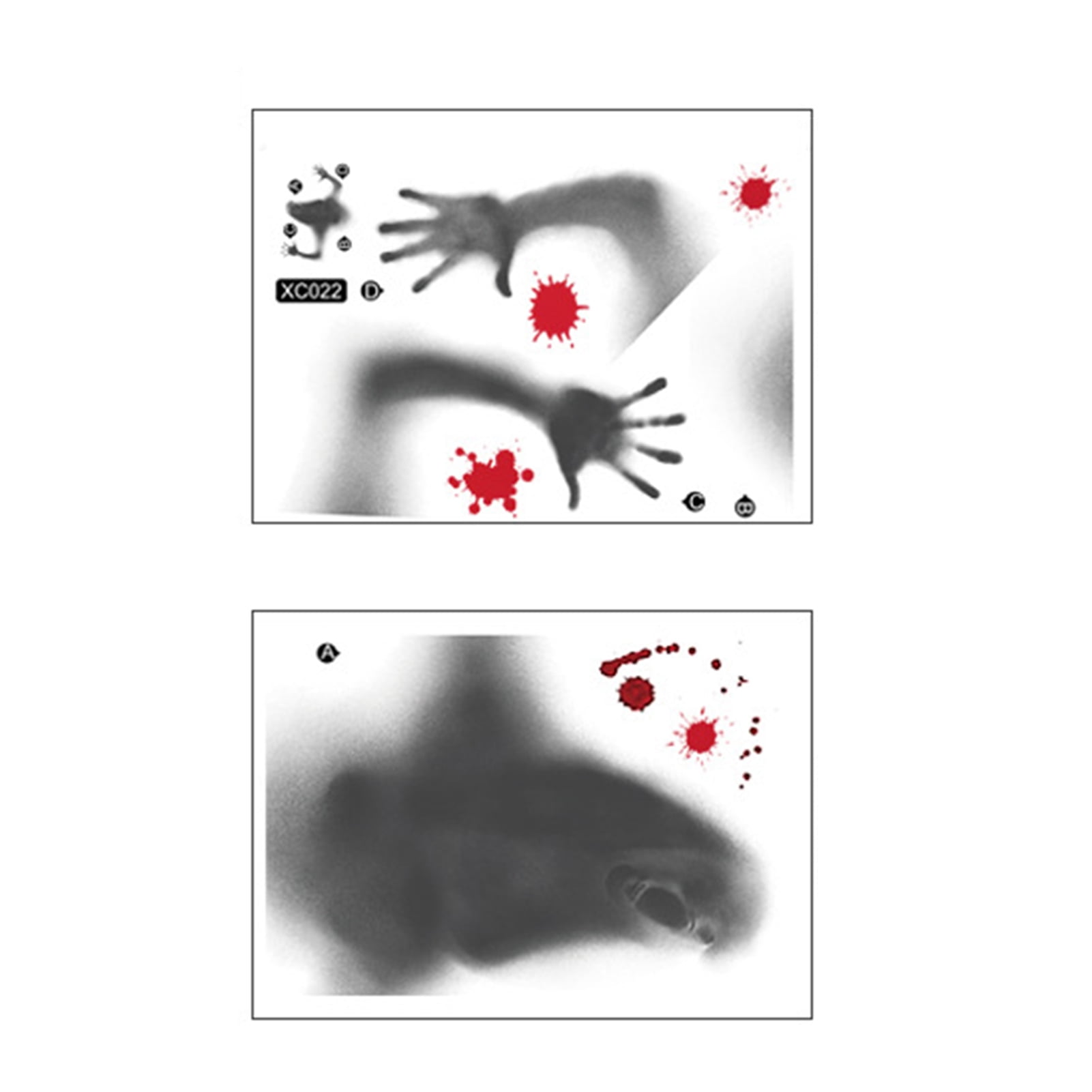 UDIYO Window Sticker Removable Horror Traceless Reusable Scary Scene ...