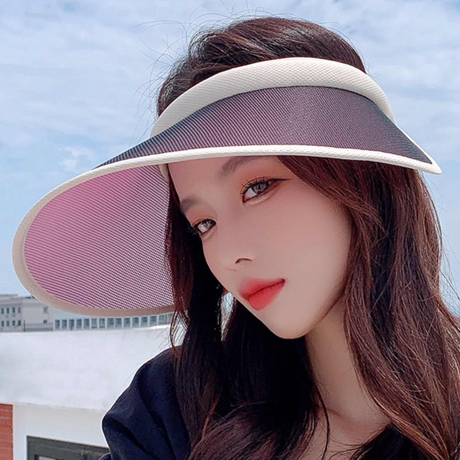 UDIYO Womens Sun Visor Hat Women Color Changing Golf Cap Large Brim UV ...