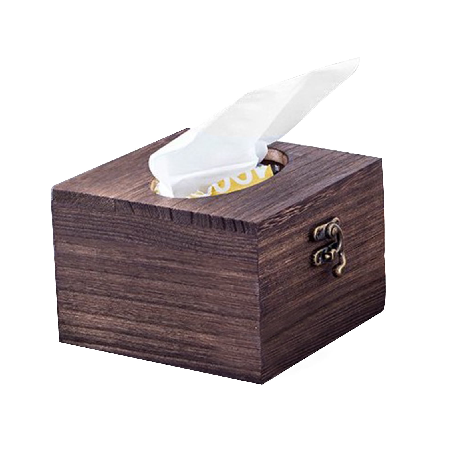UDIYO Wooden Tissue Box Paper Napkin Holder Dispenser Case Bathroom ...