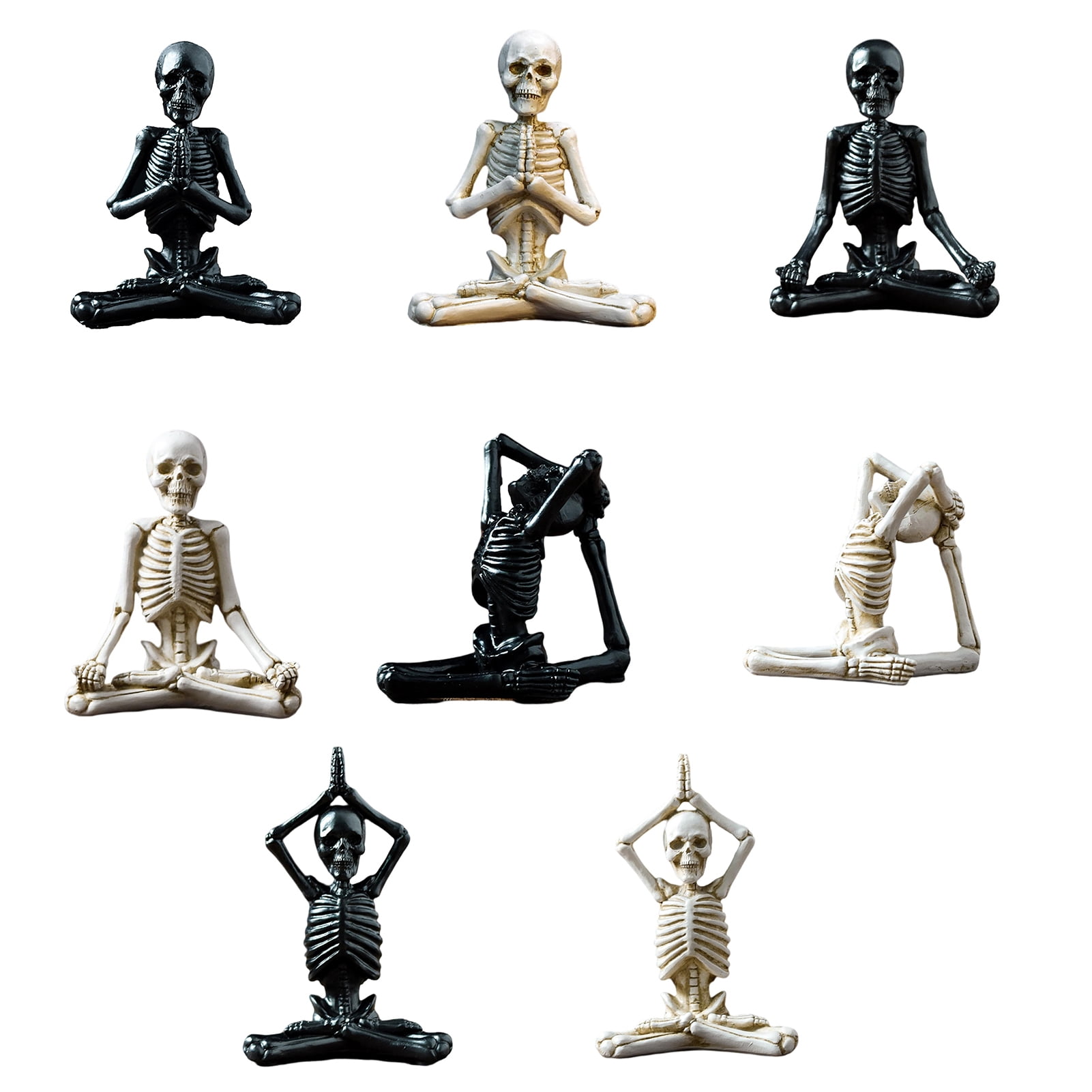 UDIYO Yoga Skeletons Statue Set of 4 Bone Stretchers Halloween ...