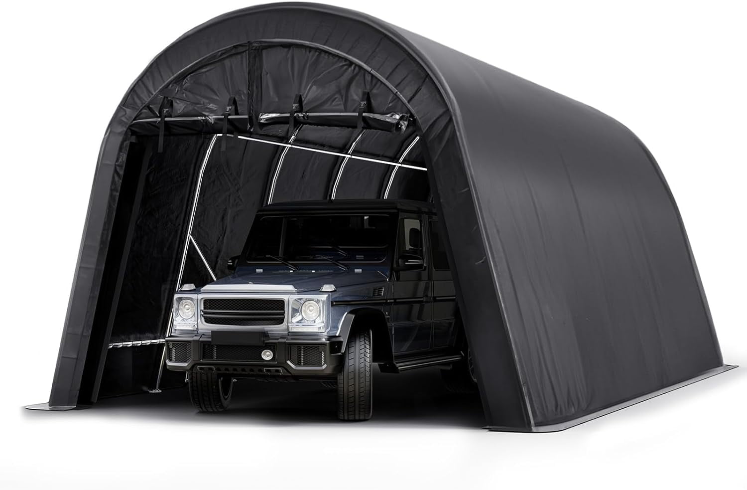 UDPATIO 10' x 20' Heavy Duty Carport, Round Style Portable Garage ...