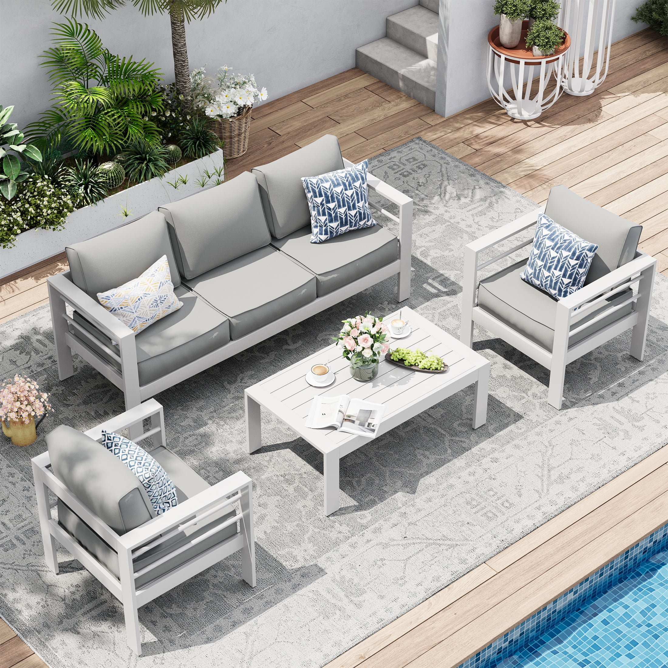 Cast aluminum patio furniture sale store