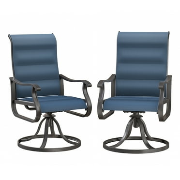 Gymax Set of 2 Patio Chairs Dining Chairs w/ Steel Frame Yard Outdoor ...