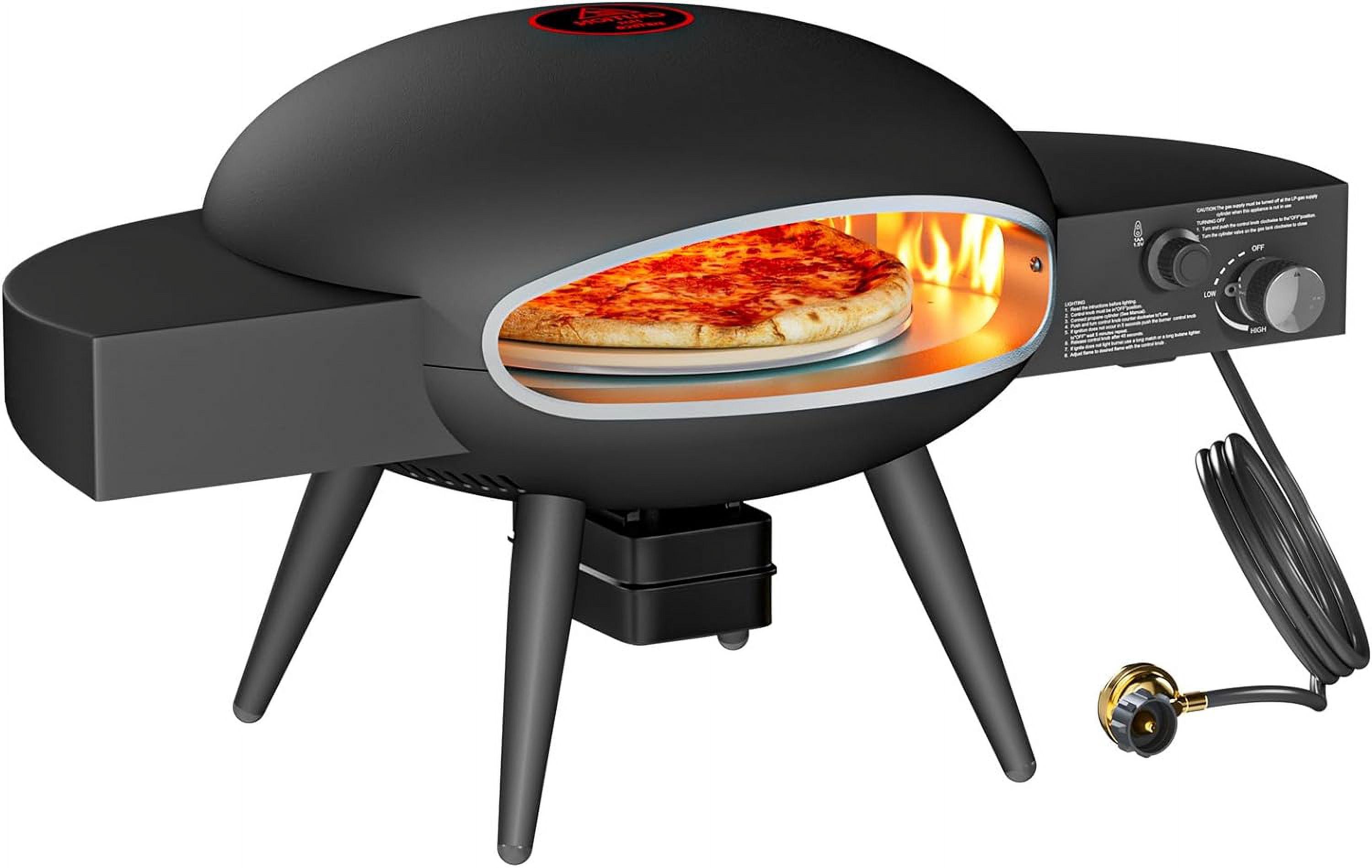"UDPATIO Outdoor Gas Pizza Oven Propane, Camping Pizza Maker Oven, 12 ...