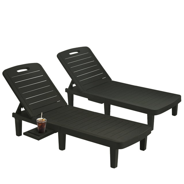 UDPATIO Outdoor Reclining Lounger, Oversized Chaise Chair with 5-Level ...