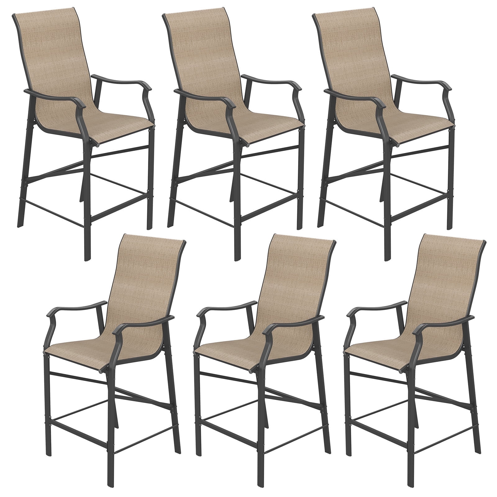 UDPATIO Patio Bar Stools Chair of 2, Outdoor Bar Height Set, All ...