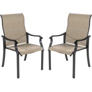 Gymax 2-Set Breathable Fabric Patio Chairs with Steel Frame for Yard ...