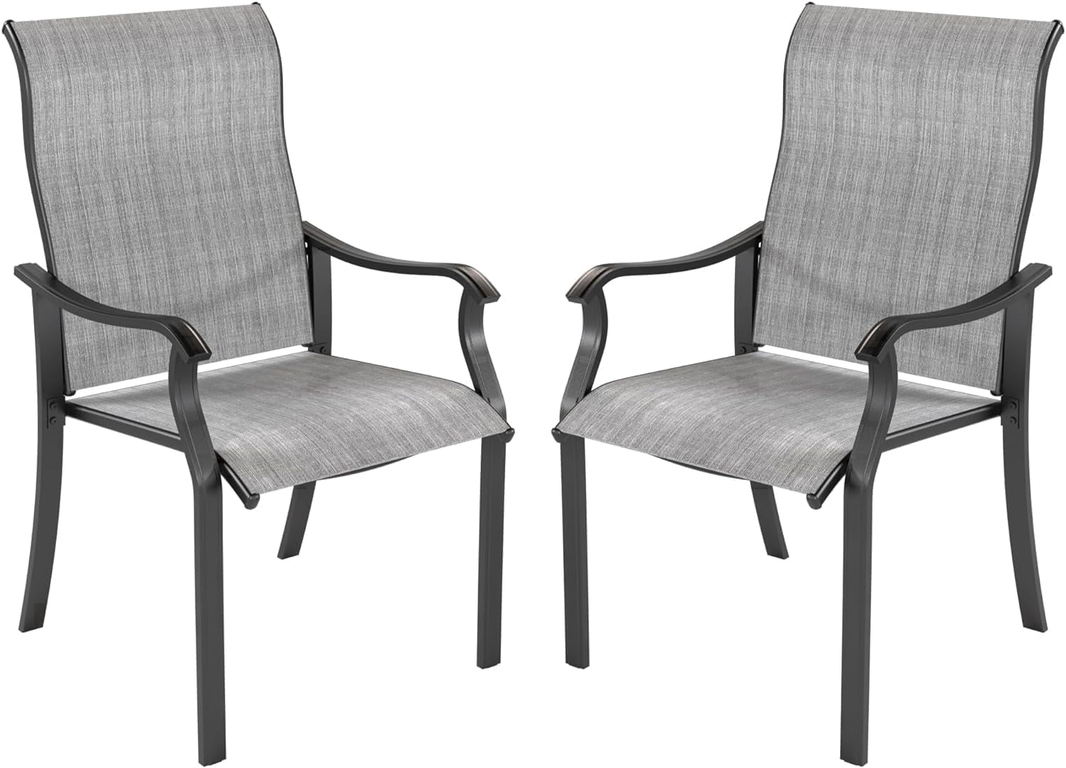 UDPATIO Patio Chairs Set of 2, Outdoor Dining Chairs High Back with All ...